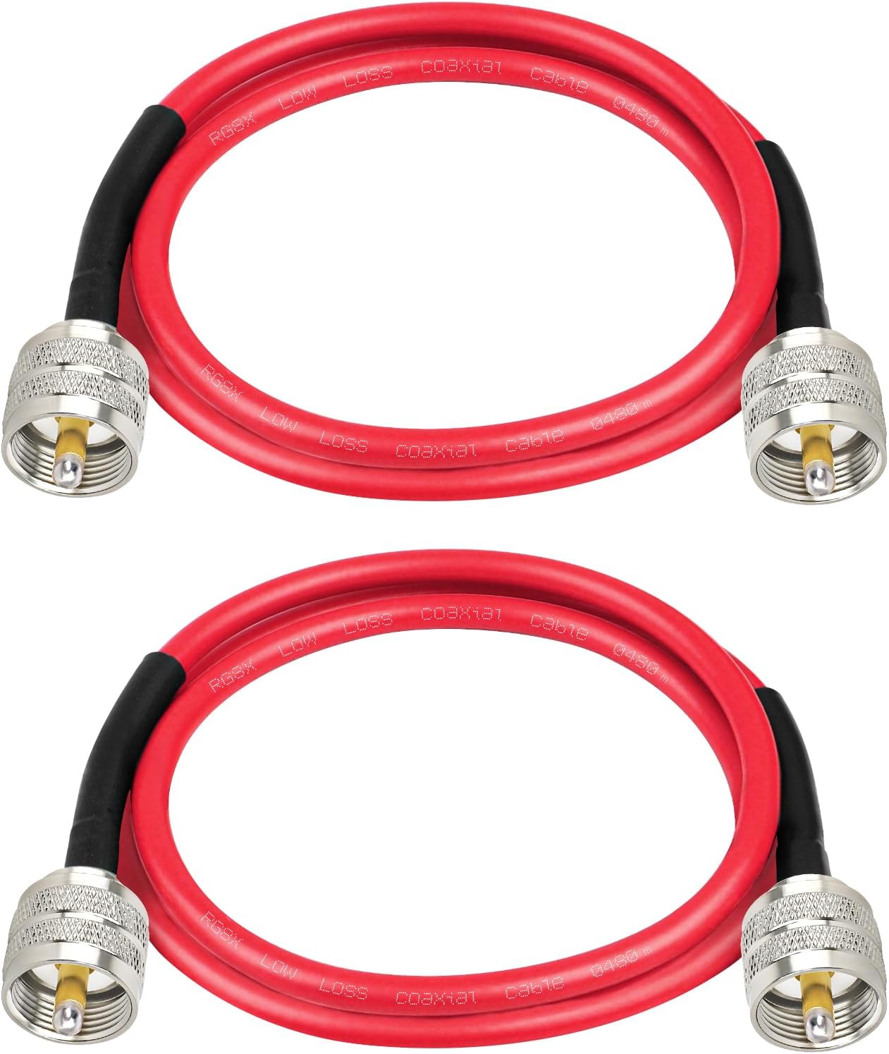 Amazon.com: MOOKEERF RG8X Coaxial Cable - 200ft, Low Loss, 50 ohm, Red ...