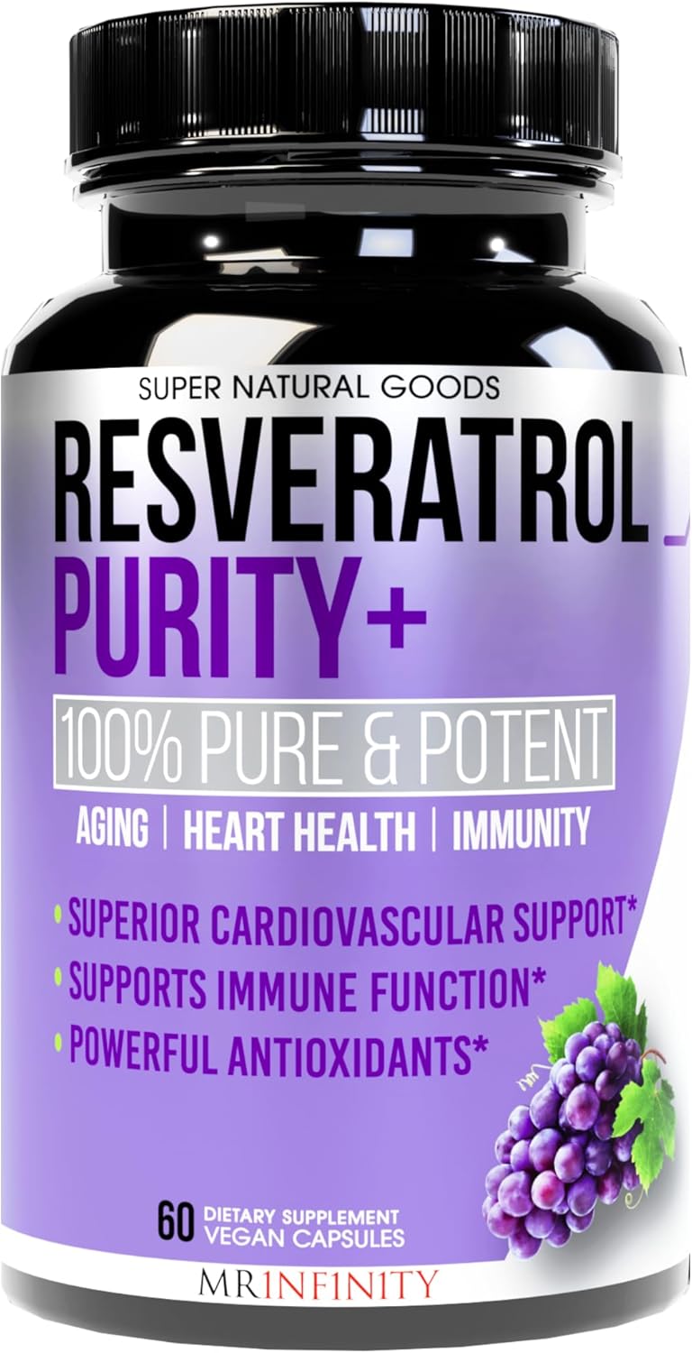 Amazon.com: Resveratrol Purity+ Antioxidants Supplement, Anti Aging ...