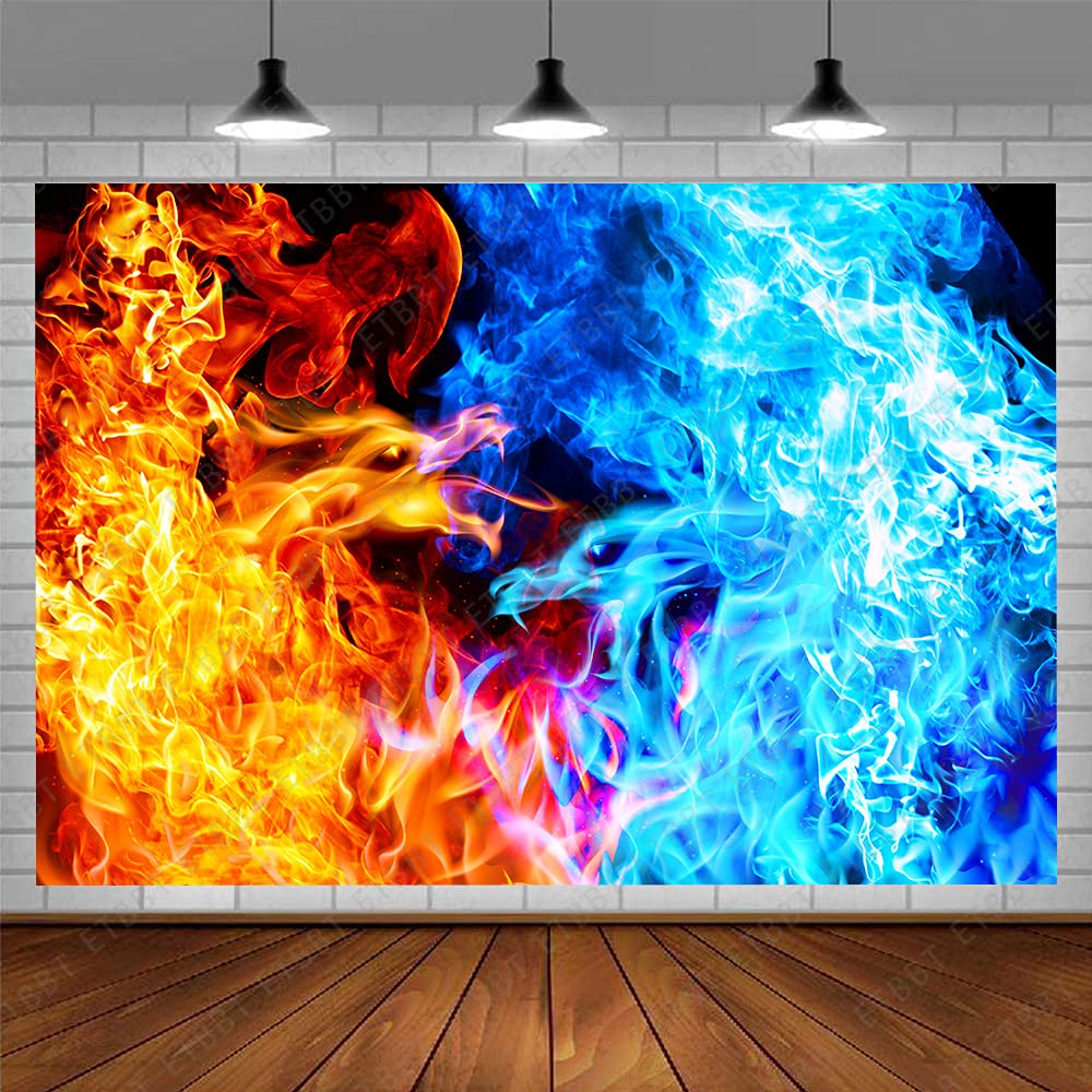Red And Blue Fire Wallpaper