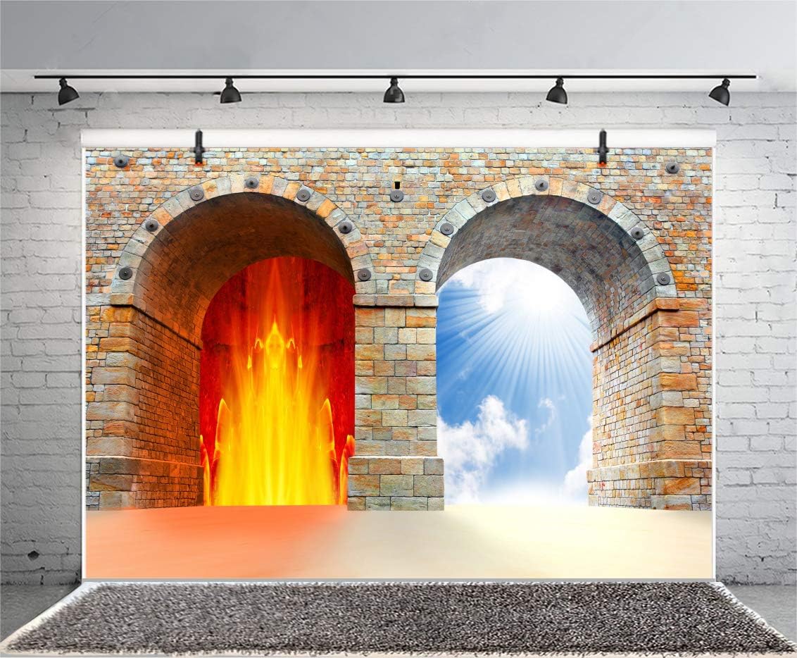 Religious Photo Backdrop 7x5ft Vinyl - Hell, Heaven, Australia | Ubuy