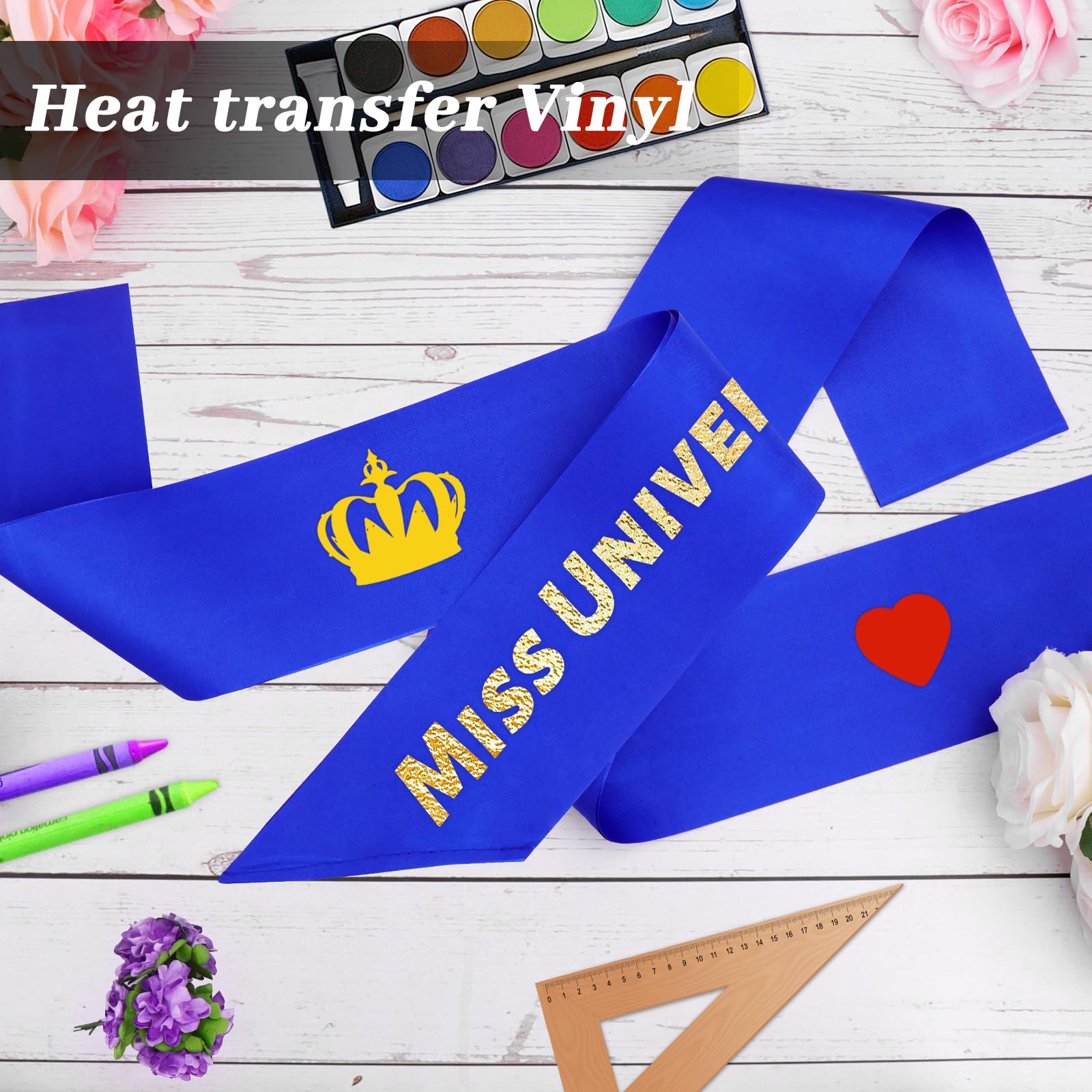 Snapklik.com : 16Pcs Blue Sash Satin Sash Blue Blank Sash Blank Sashes ...