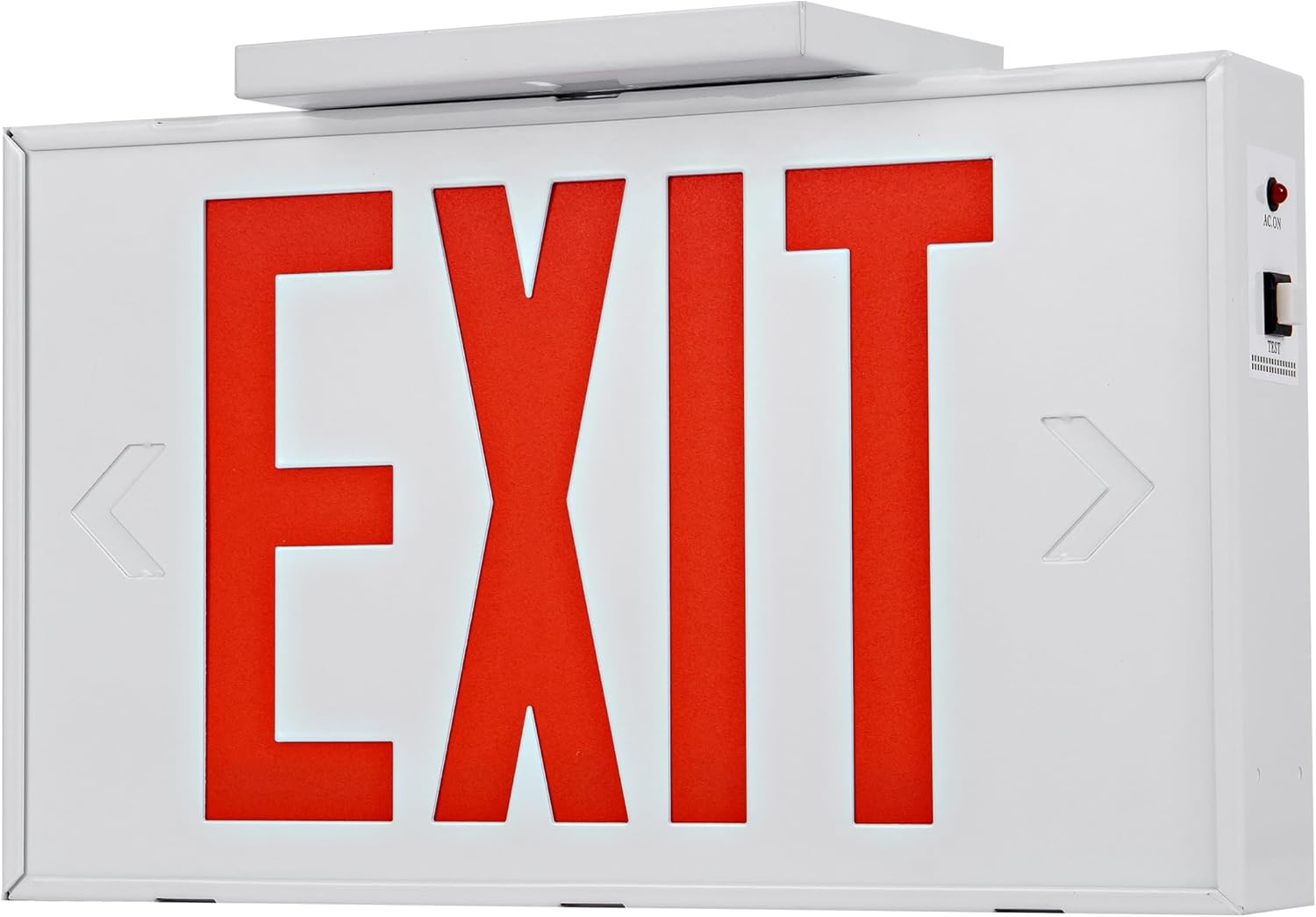 TANLUX Red Exit Sign with Steel Housing, LED Emergency Exit Light with ...