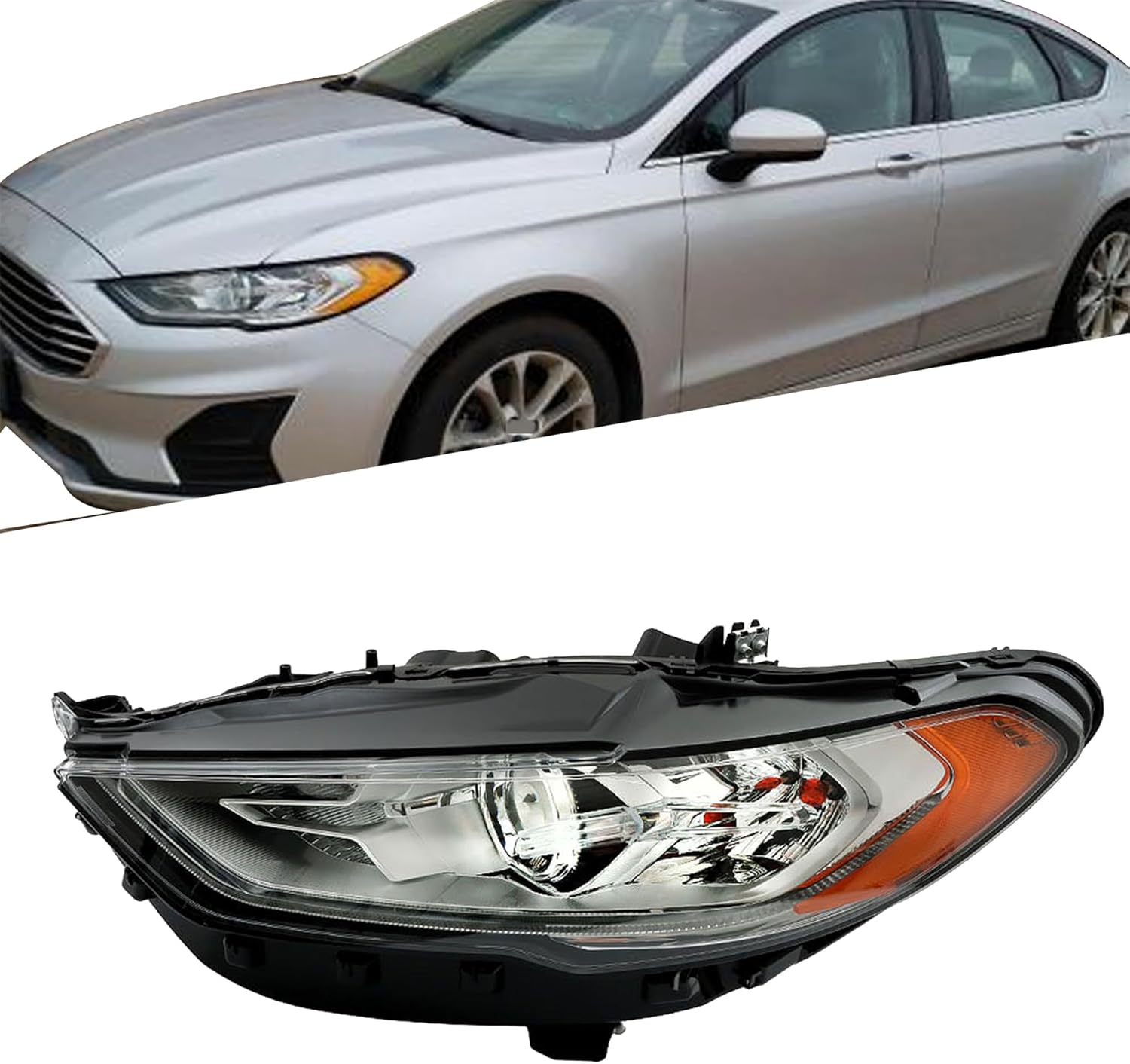 Amazon.com: Silscvtt Headlights Front Head Lamps Replacement for Fusion ...
