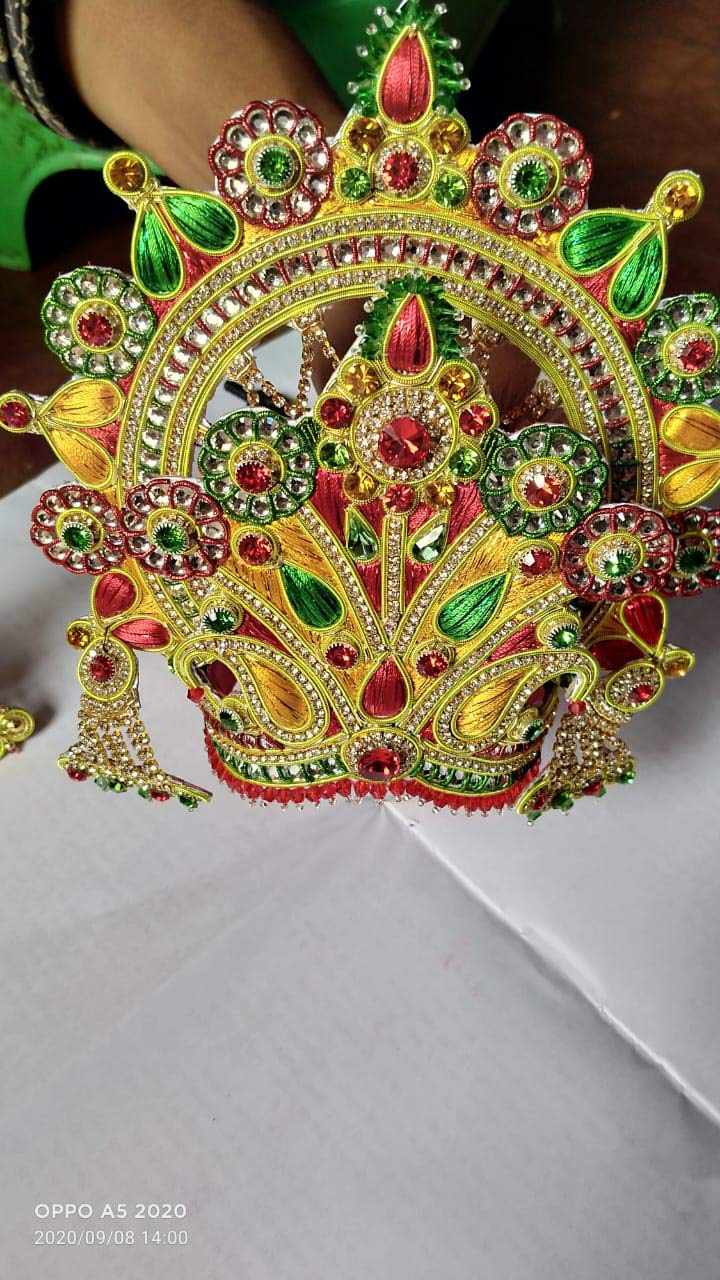 Kiran Mukut Crown Handmade For God And Goddess For Headsize