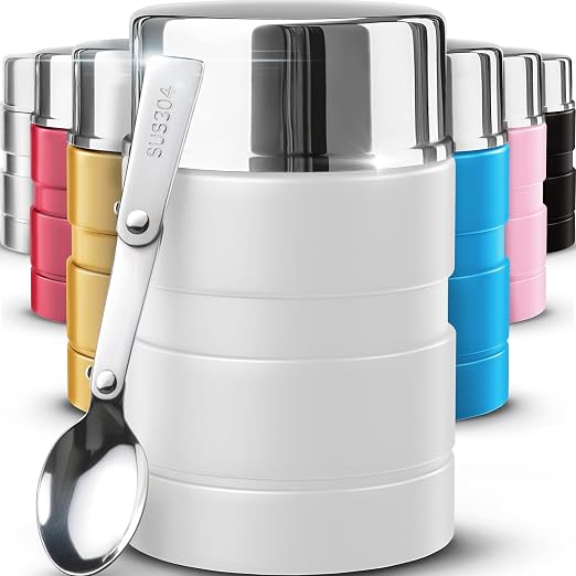 Amazon.com: Earth&ME Stainless Steel Thermo For Hot Food 17OZ with ...