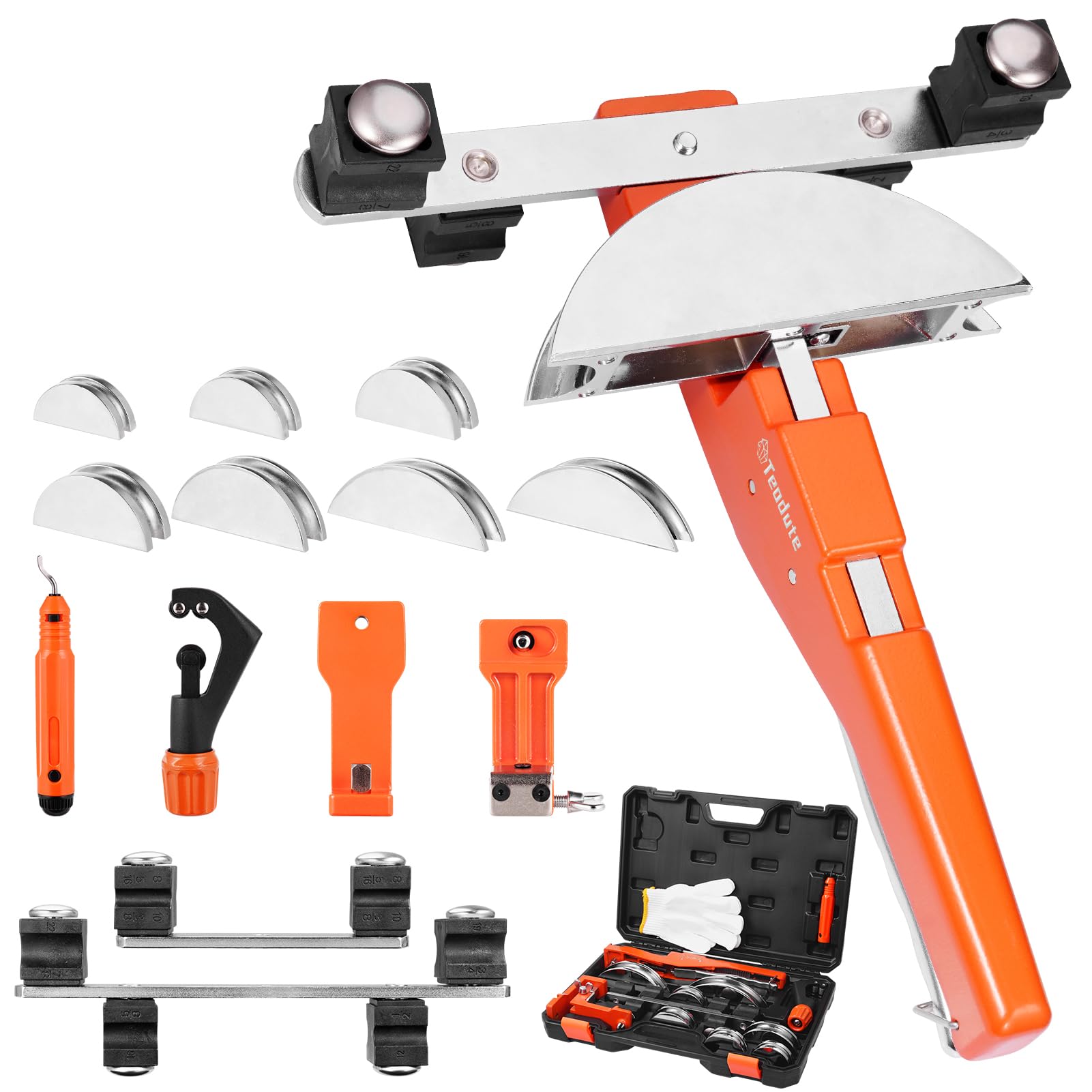 Snapklik.com : Pipe Tube Bender,1/4"-7/8" OD Ratcheting Tubing Bender ...