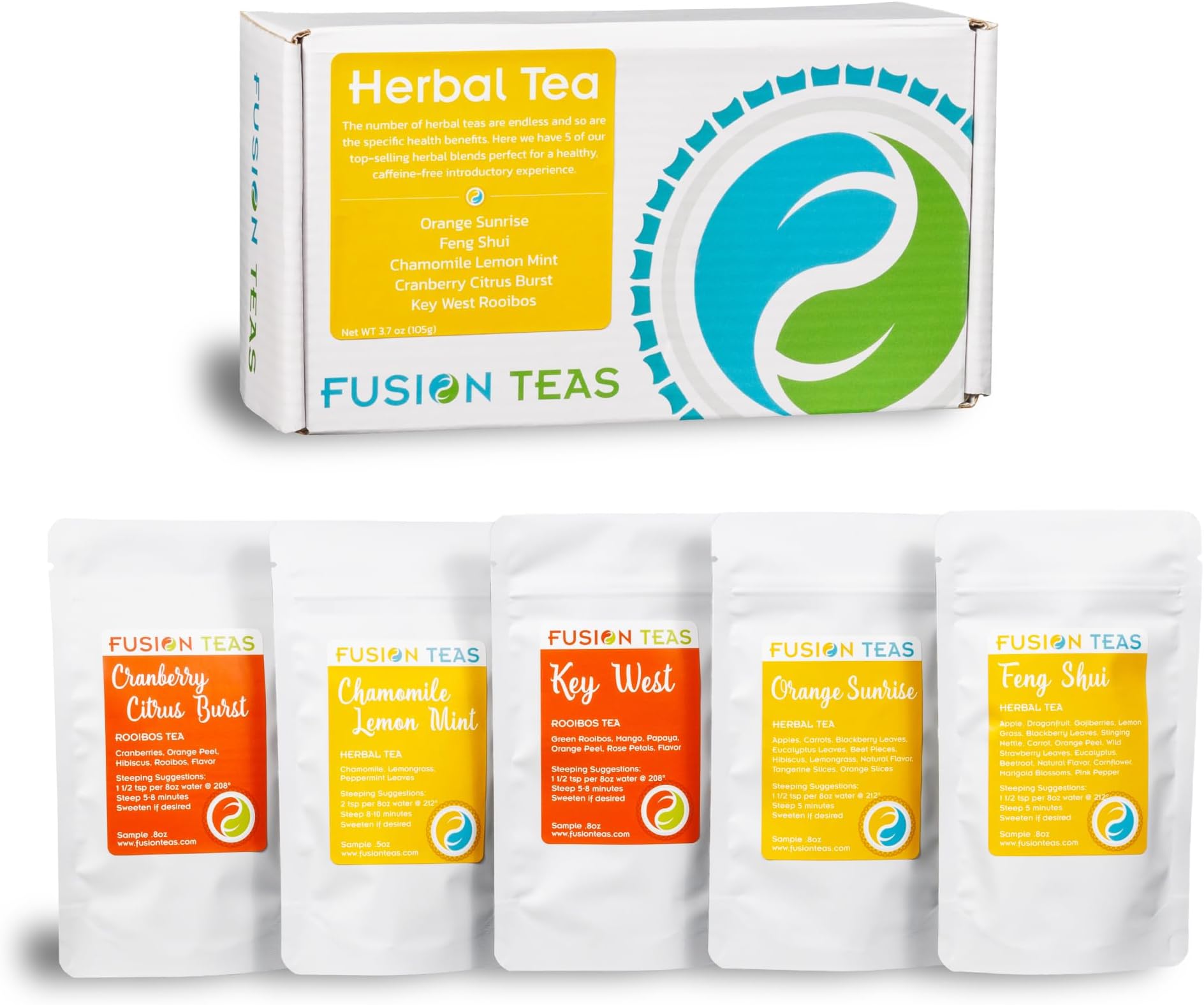 Amazon.com : Herbal Tea Sampler Set, An Assortment of Naturally ...