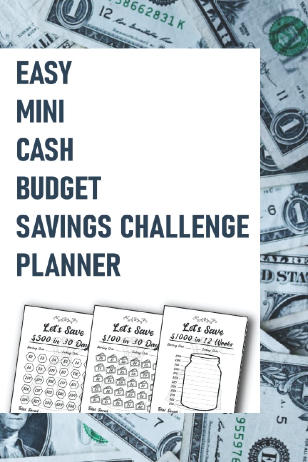 Easy Mini Cash Budget Savings Challenge Planner: Savings Book, A lot of ...