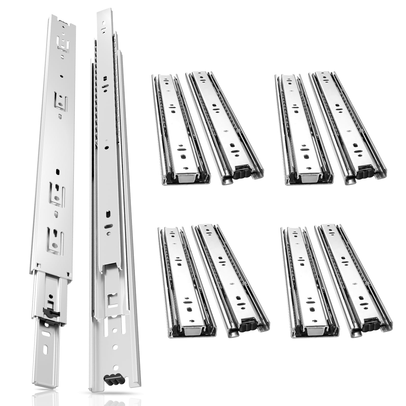 AOLISHENG 5 Pair Drawer Runners Drawer Slides 300mm 45kg Load Capacity ...