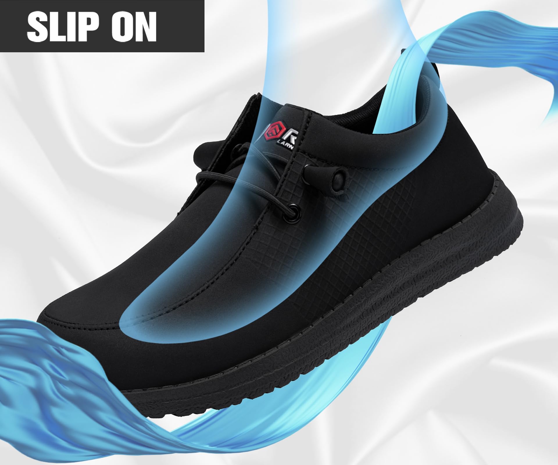 Snapklik.com : LARNMERN Slip On Steel Toe Shoes Men Lightweight ...