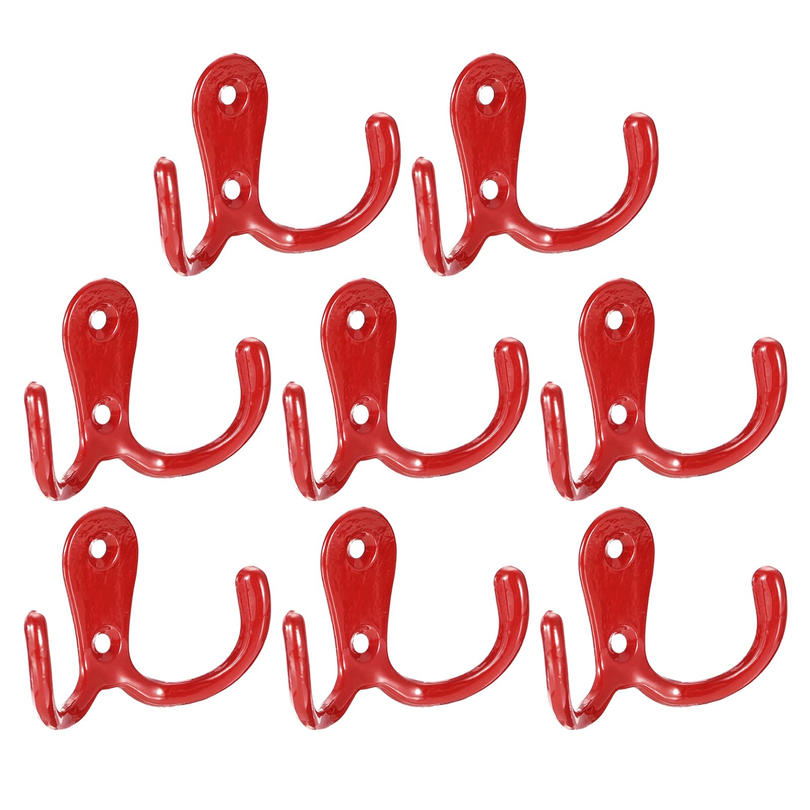 Amazon.com: uxcell Wall Hooks, 8Pcs - Zinc Alloy Double Prong Retro ...