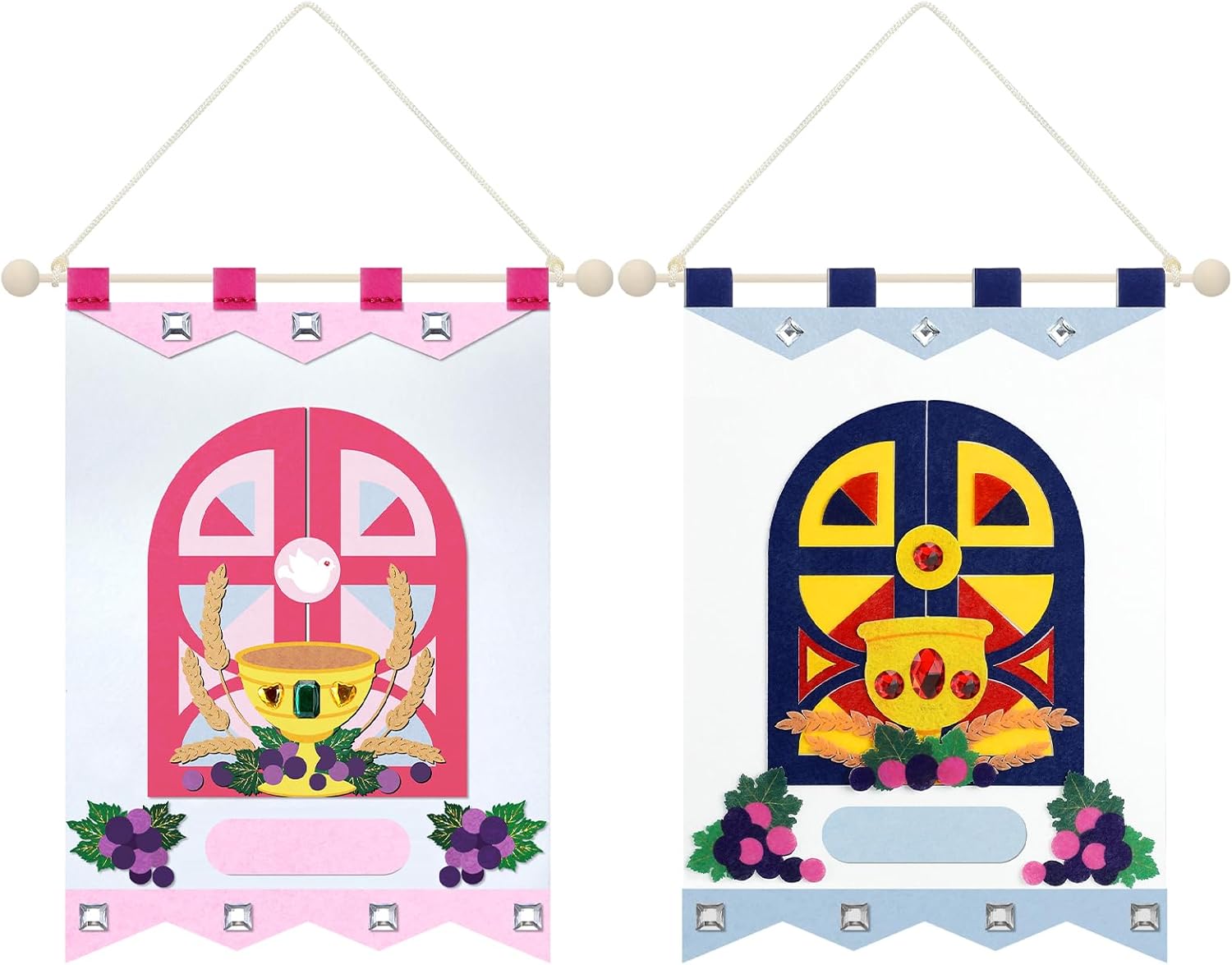 Amazon.com: Hillsuren 2 Pack First Communion Banner Kit for Girls Boys ...