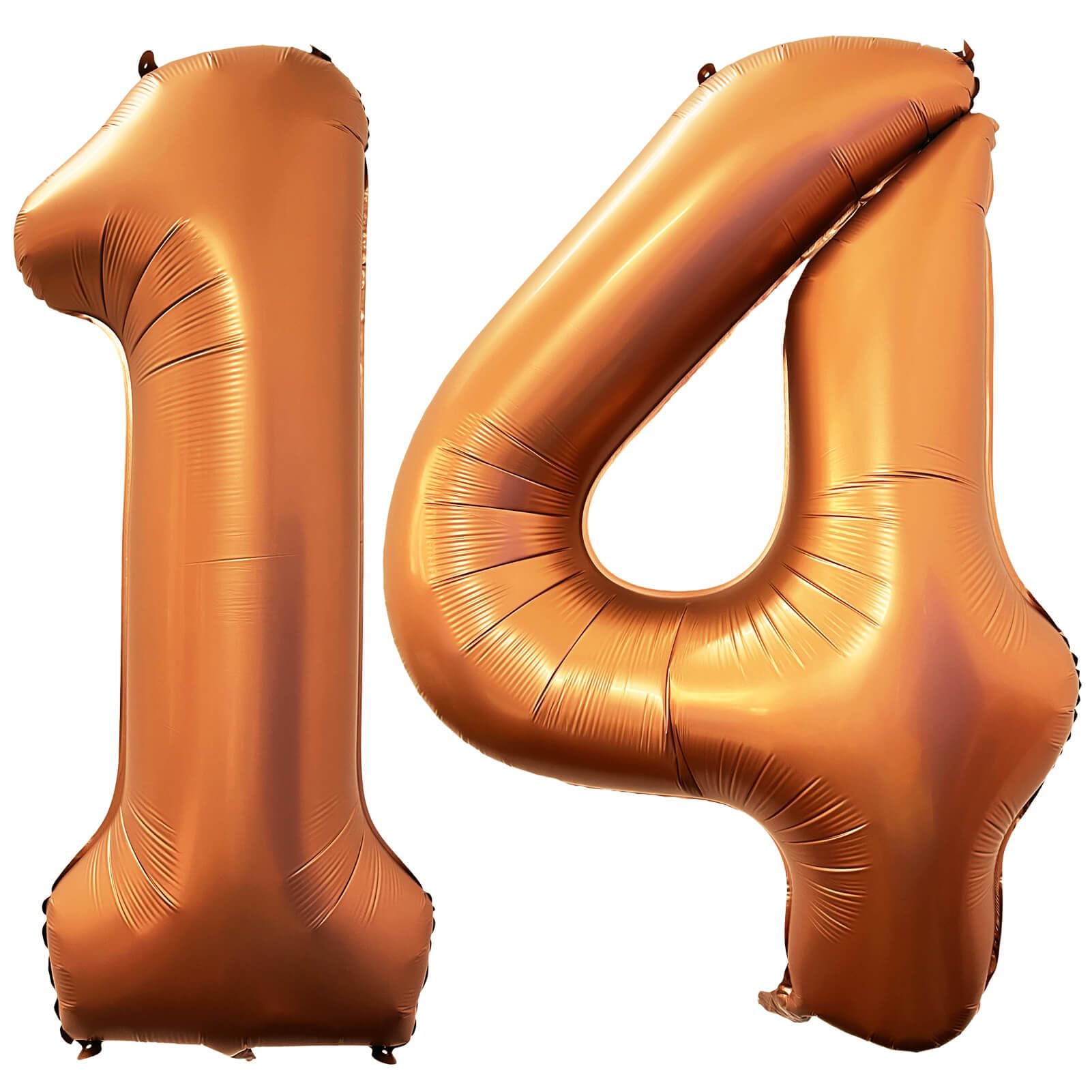 Amazon.com: Number 14 Orange Balloons 40 Inch Giant Orange 14 Number ...