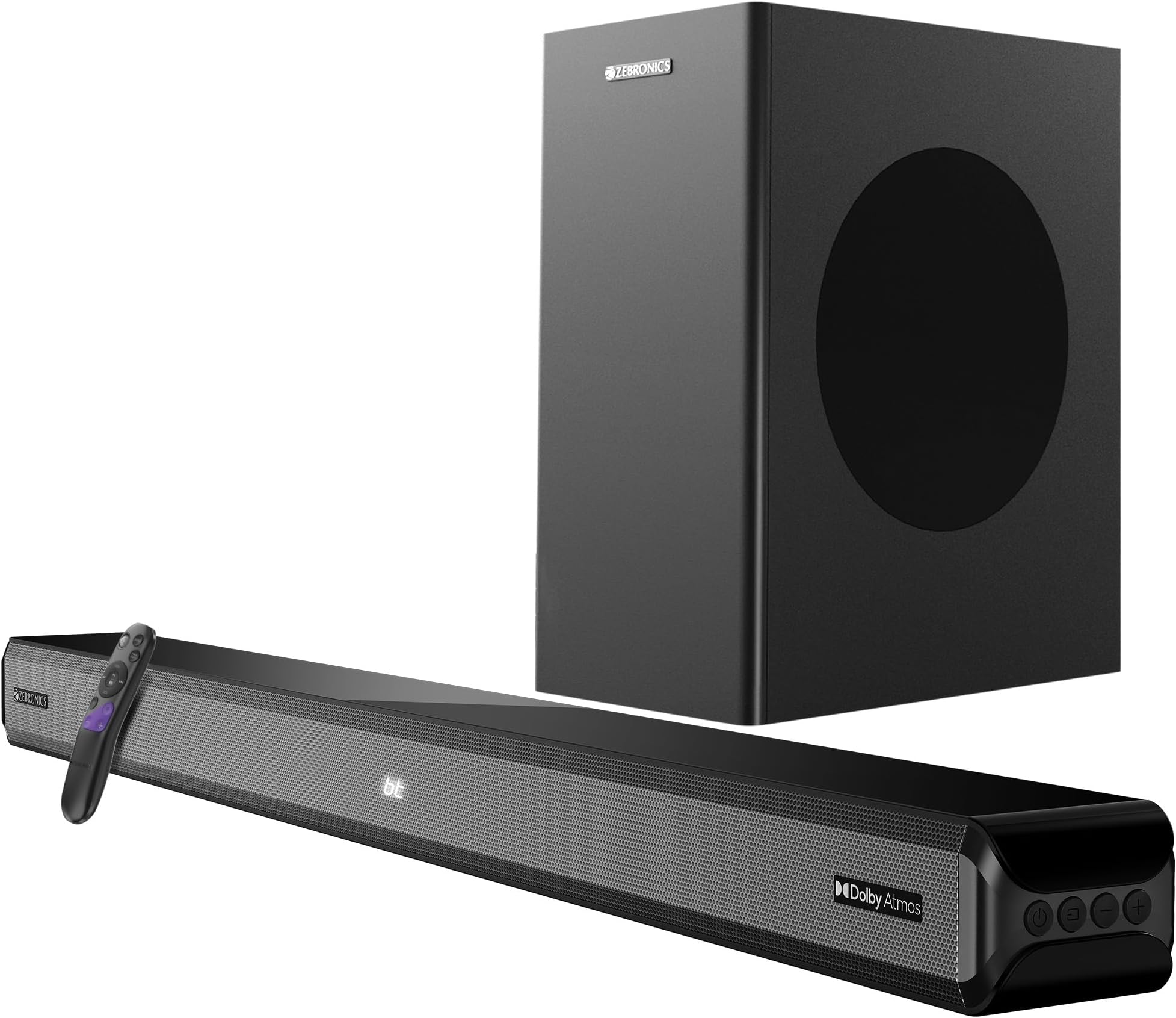 ZEBRONICS Juke BAR 9600 Dolby Atmos Soundbar, 300 Watts, Virtual 5.1 Surround, Soundbar with ...