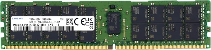 Samsung 64GB DDR4 3200MHz PC4-25600 ECC RDIMM 2Rx4 Dual Rank 1.2V ...