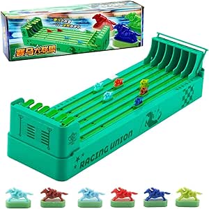 Amazon.com: Wuketar Horse Racing Table Game with 6 Horses, Desktop ...
