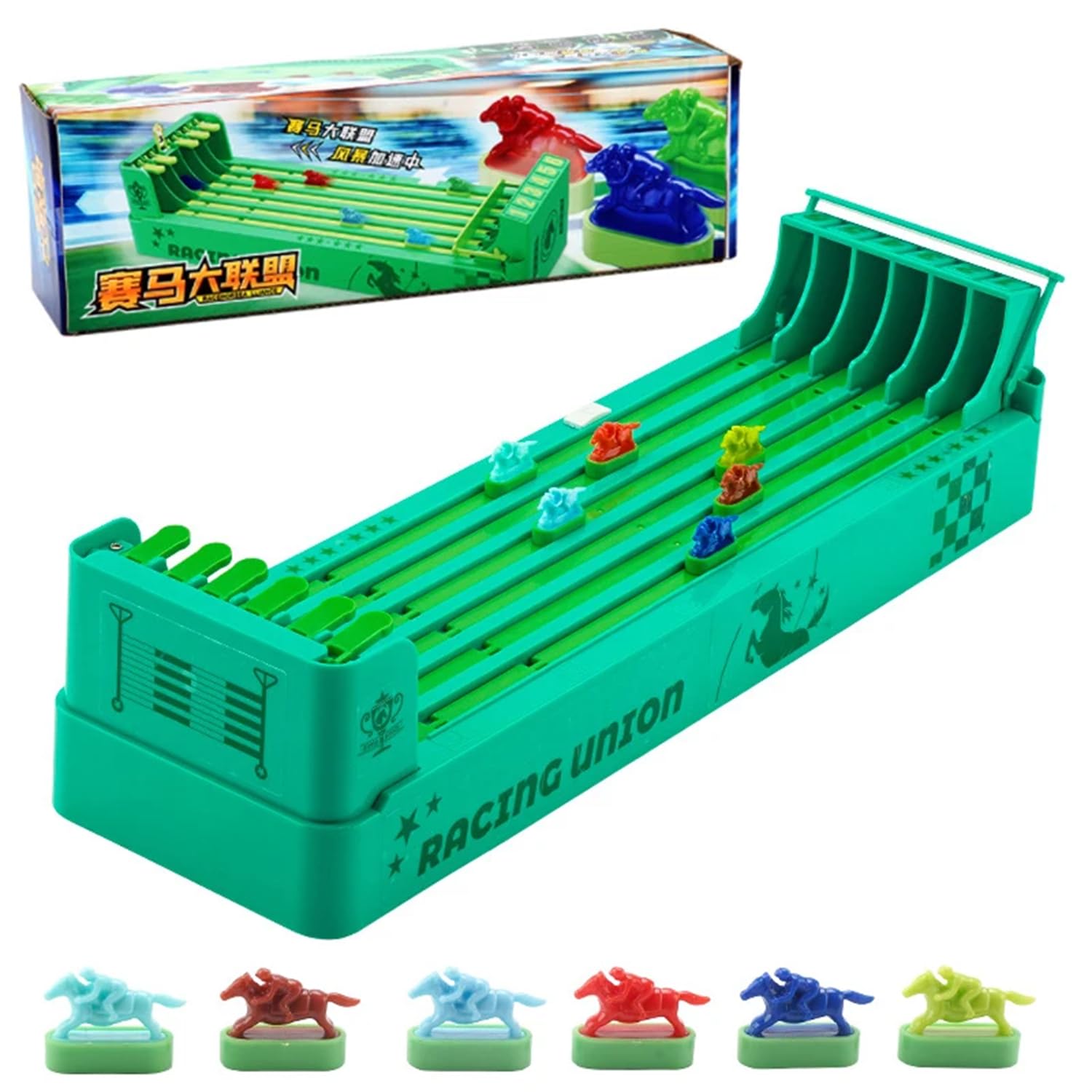 Amazon.com: Horse Racing Table Game with 6 Horses, Desktop Horse Race ...