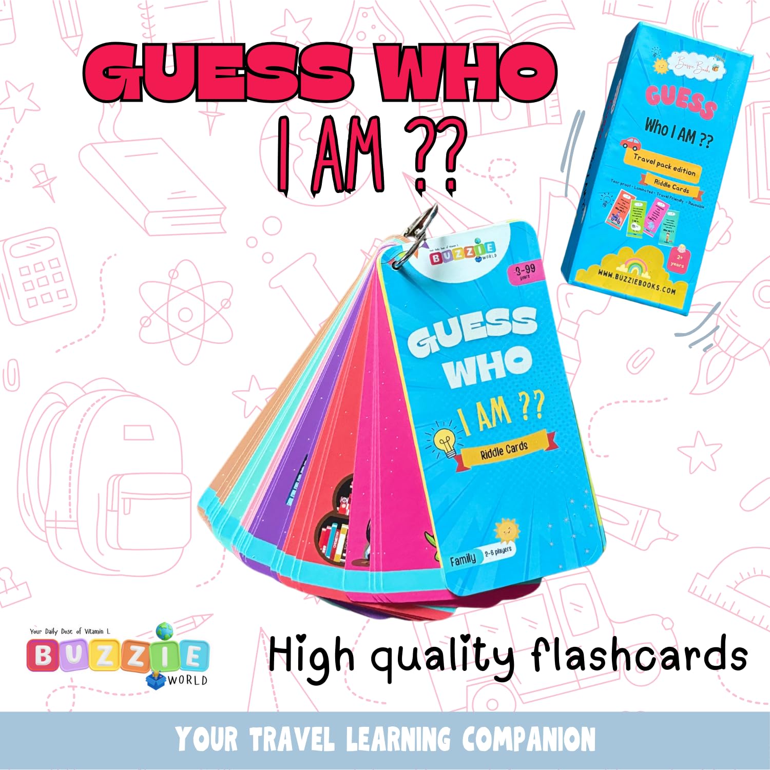 Buy Buzzie - Guess Who I Am? Riddle Cards | Flashcards for Kids ...