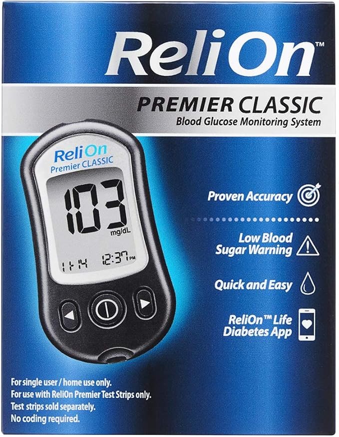 Amazon.com: ReliOn Premier Classic Blood Glucose Monitoring System ...