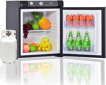 SMETA 3 Way Propane Fridge Electric Compact Refrigerator Mini Fridge ...