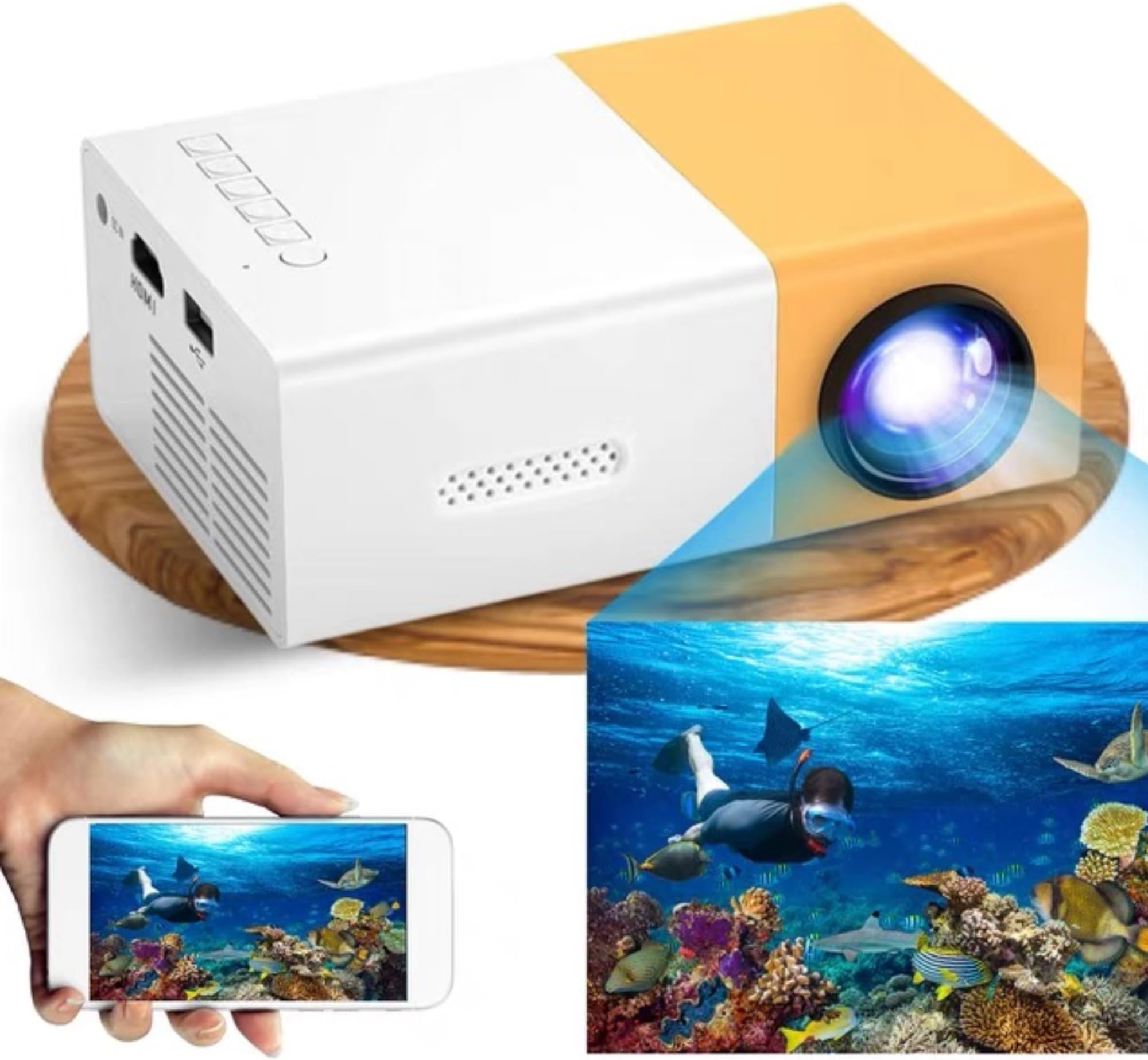 Amazon.com: Mini Projector, TFT LCD 1080P Portable Projector Outdoor ...