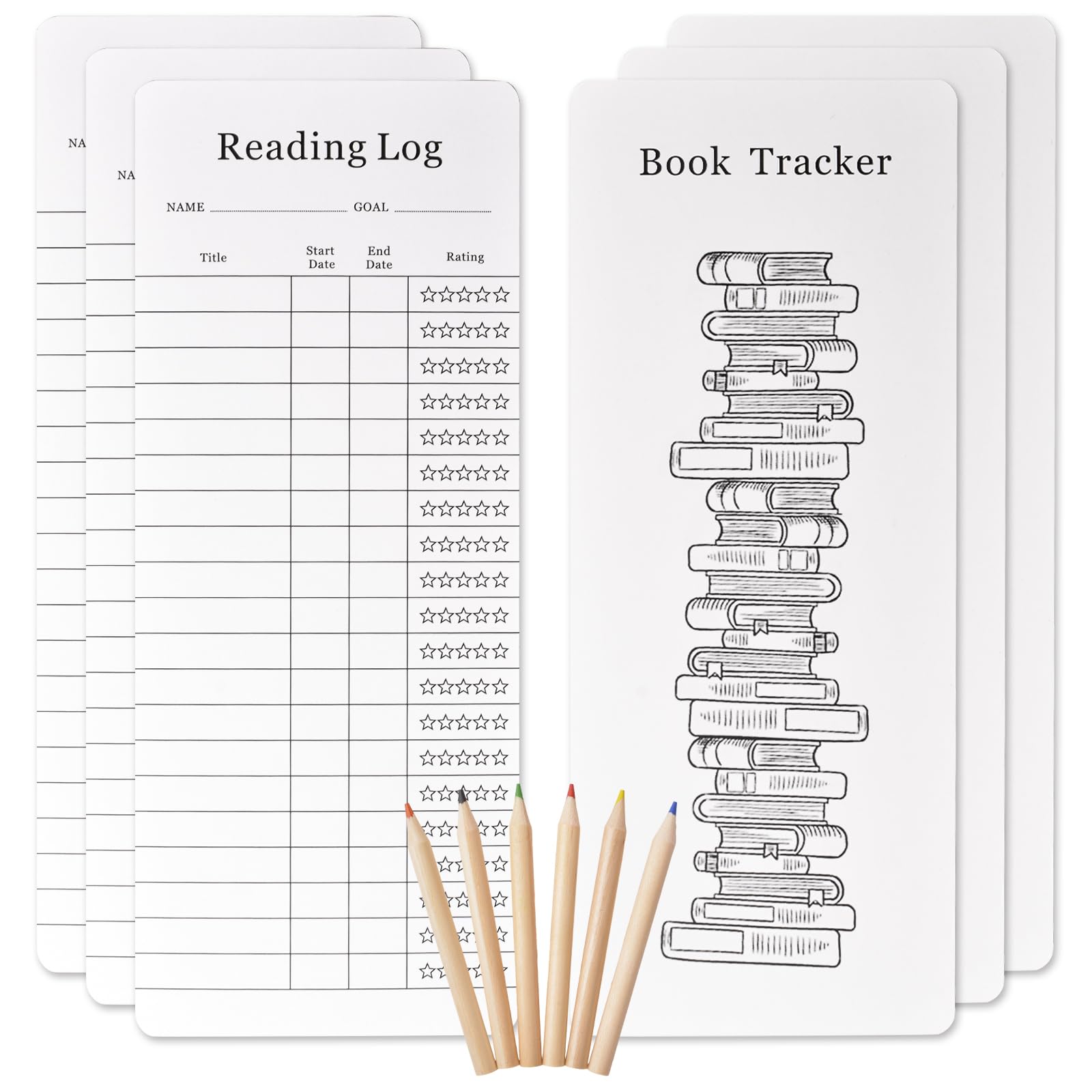 Amazon.com: URROMA Bookmark Reading List, 3* Reading Log, 3* Book ...