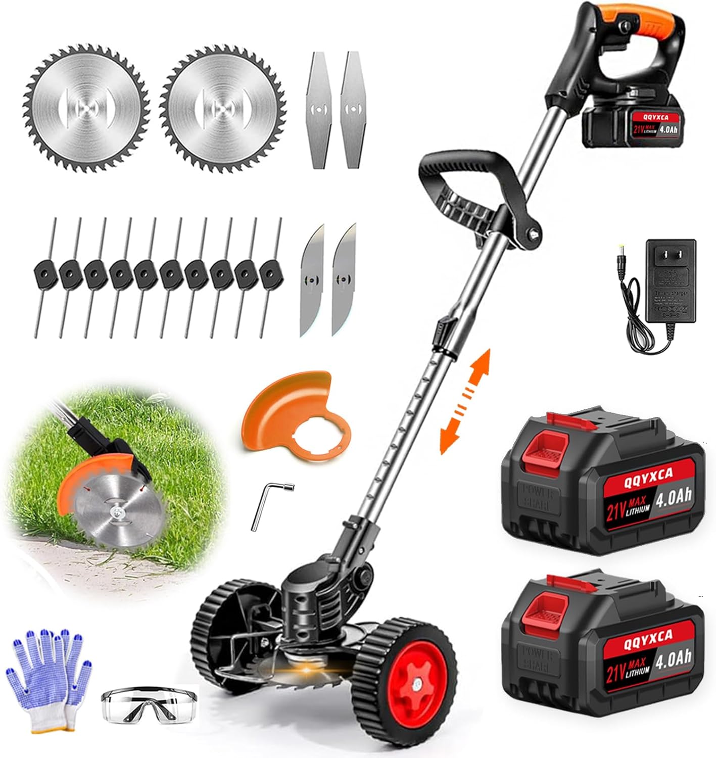 Amazon.com : Electric Weed Wacker 21V Cordless Weed Wacker, 2X 4.0Ah ...