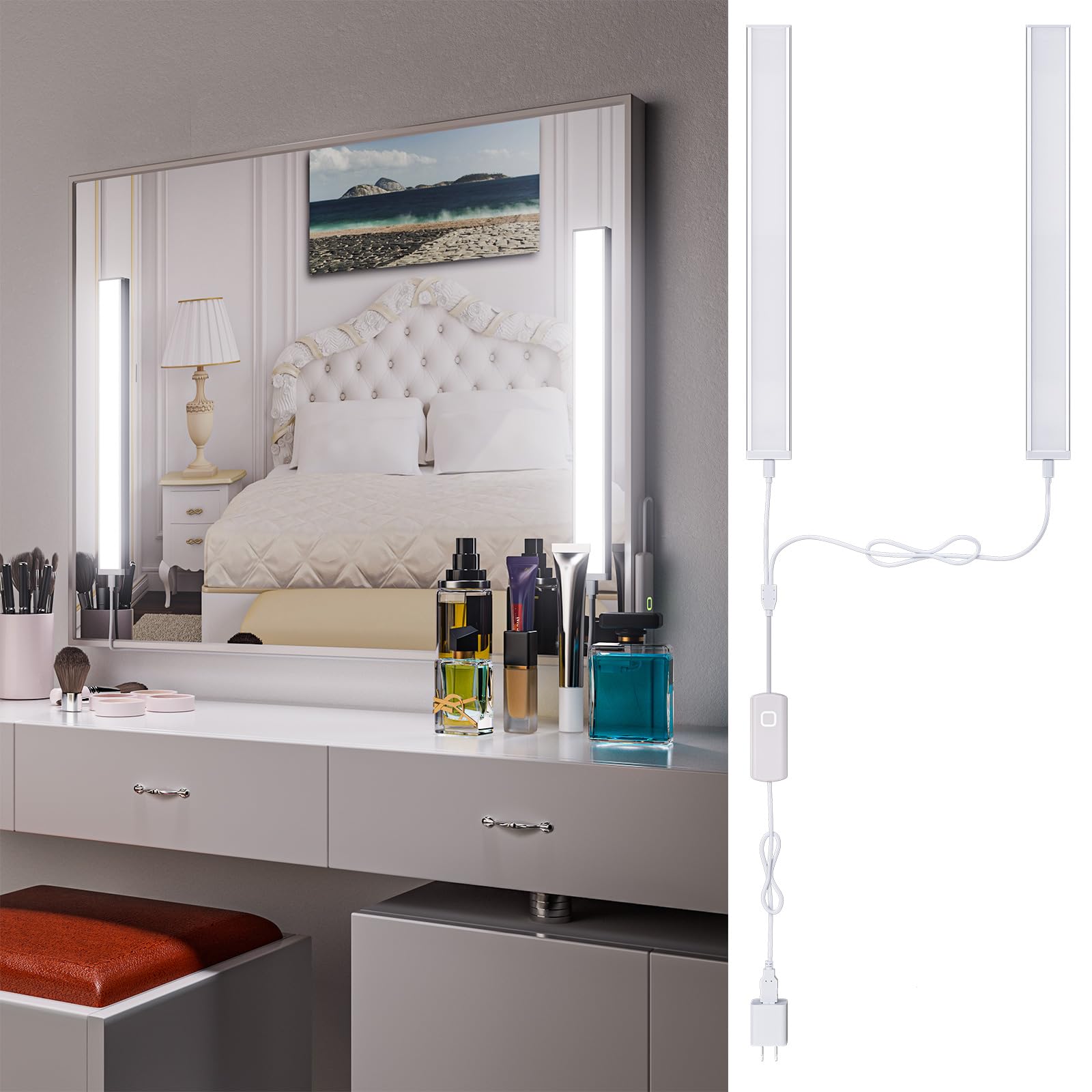 MY BEAUTY LIGHT LED Vanity Lights for Mirror, Bright Dimmable and Color ...