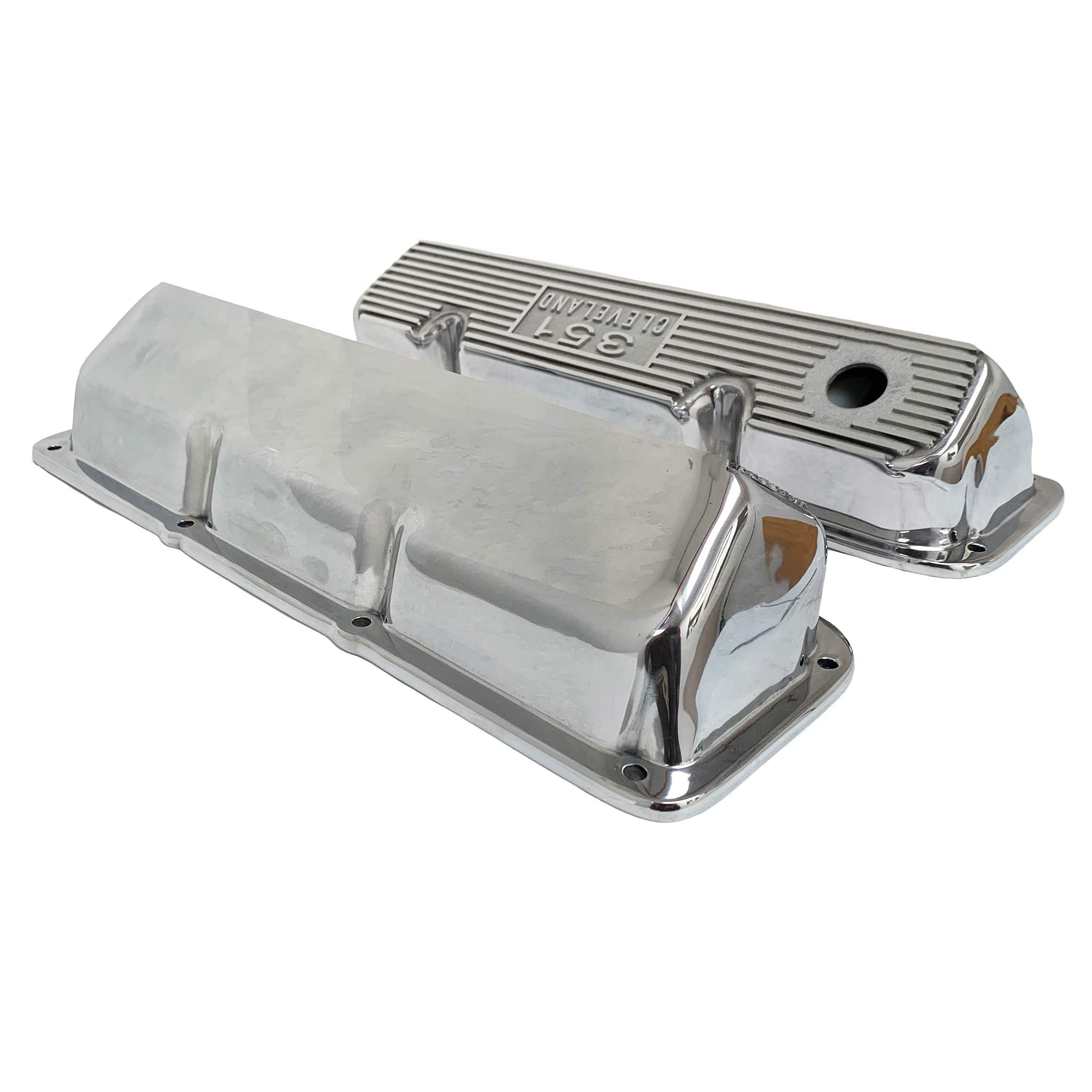351 Cleveland Performance Parts Chrome Valve Covers & Air Cleaner Combo ...