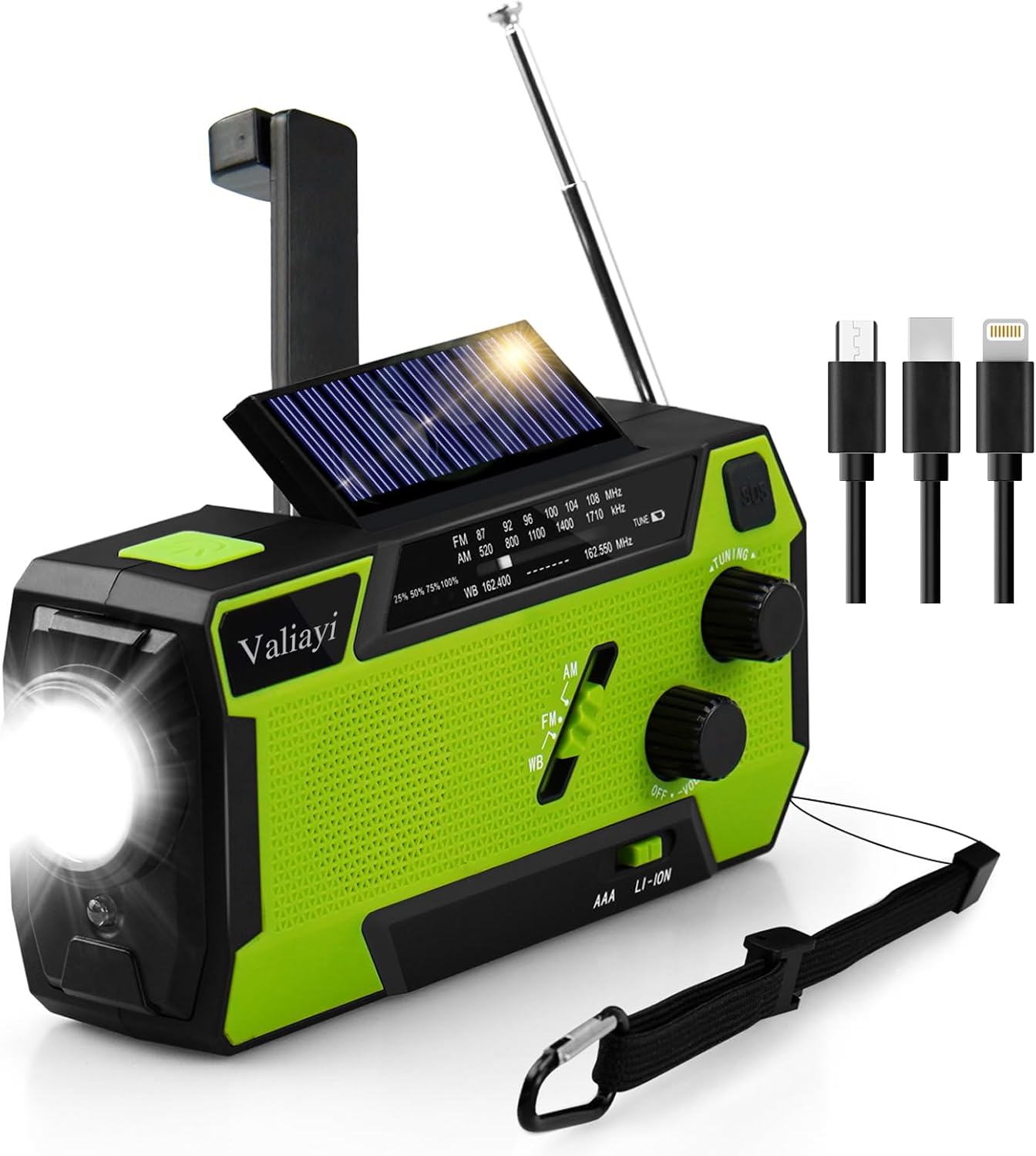 Amazon.com: Emergency Radio Hand Crank Solar AM/FM/SW NOAA Weather ...