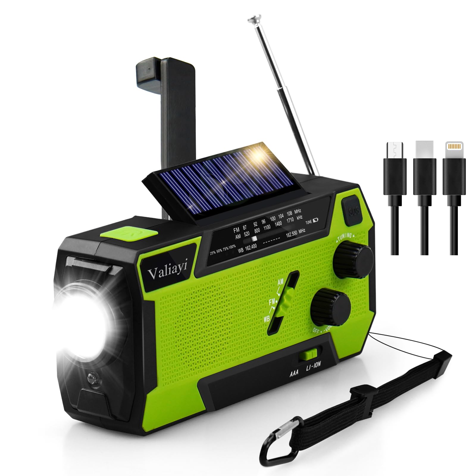 Amazon.com: Emergency Radio Hand Crank Solar AM/FM/SW NOAA Weather ...