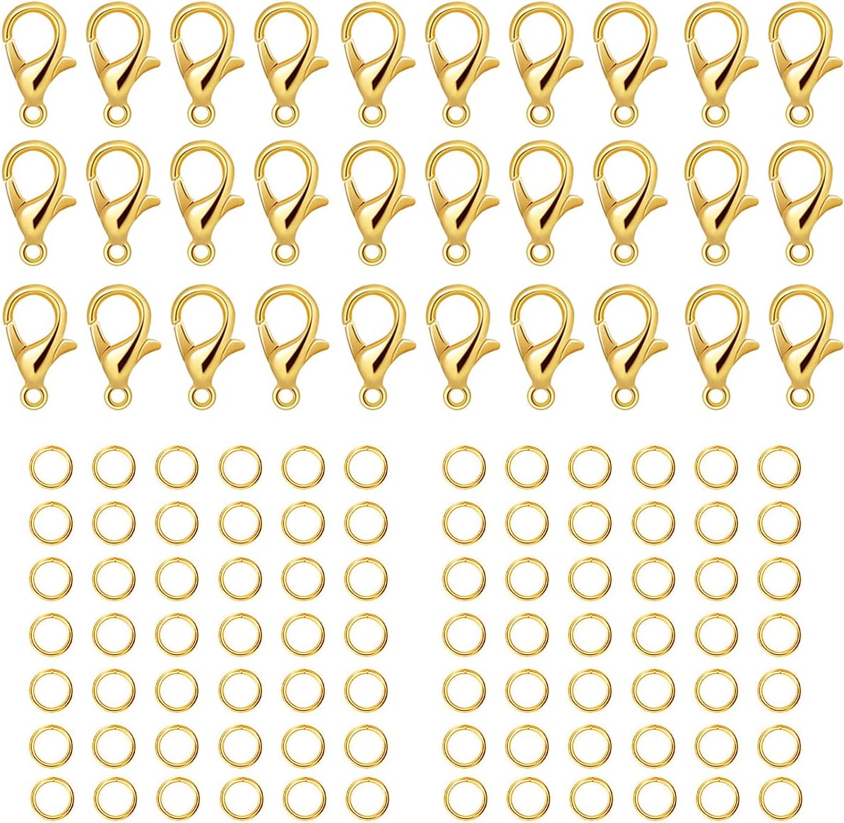 Amazon.com: 100 Pieces Lobster Claw Clasps for Jewelry Making 21x10mm ...