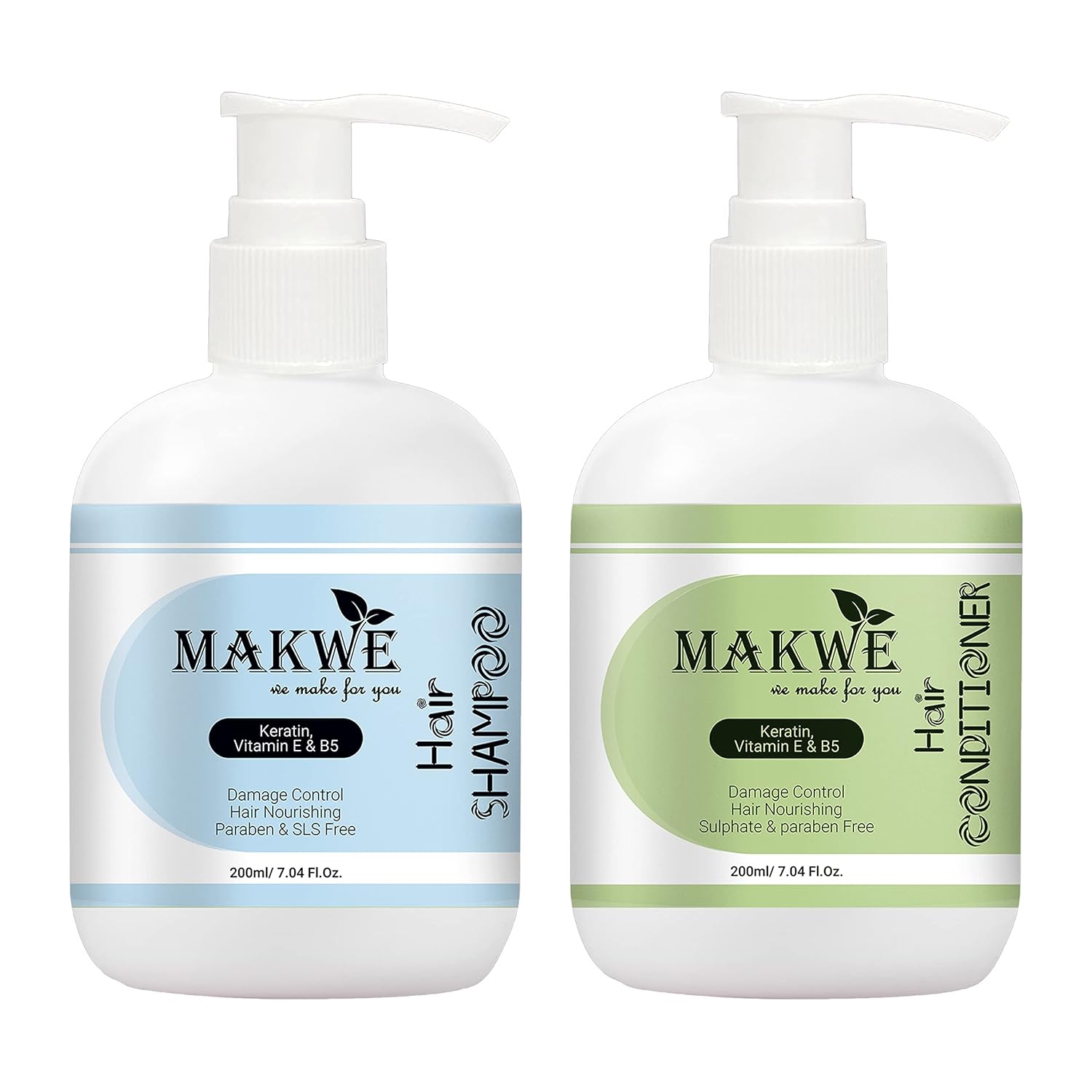 MAKWE Skin Science Vit.E & B5 Hair Care Ultimate 2 Kit (Shampoo + Hair ...