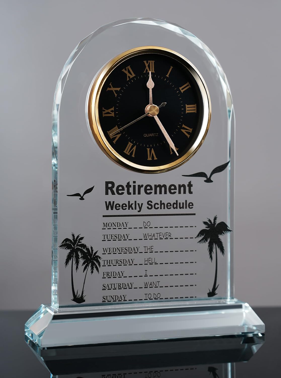 Amazon.com: Funny Retirement Gift Clock, Retirement Weekly Schedule ...