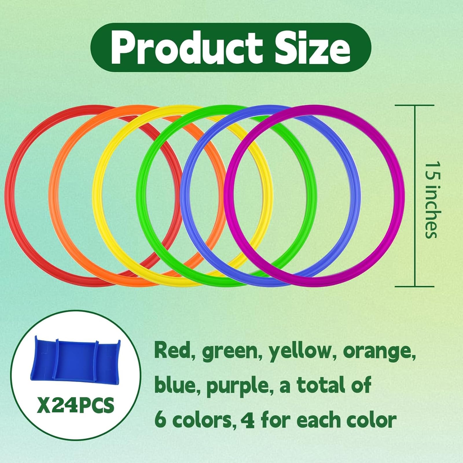 Snapklik.com : 24 Pack Agility Rings 15 Inch Speed Training Hopscotch ...