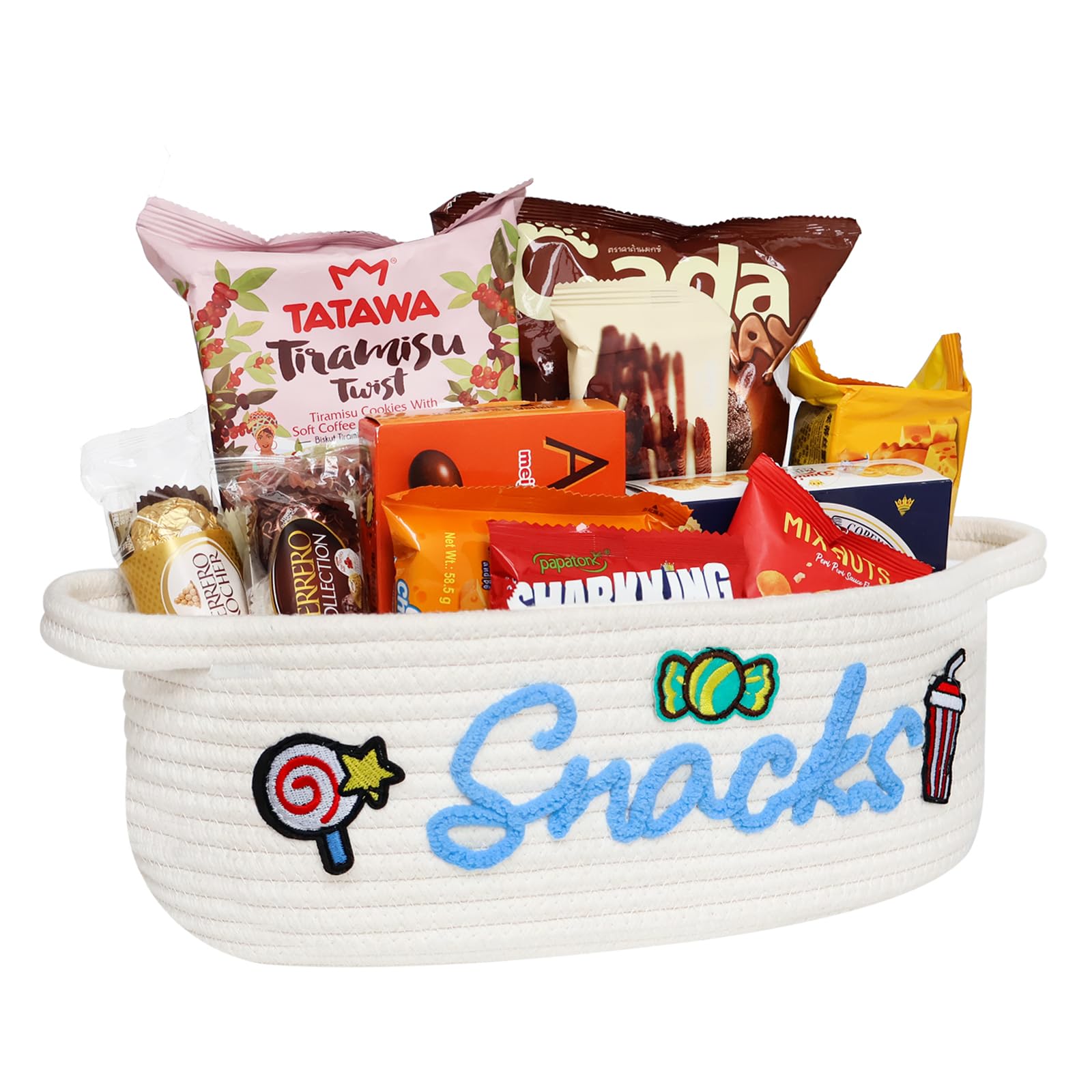 Amazon.com: Snack Bin Storage for Pantry, Snack Basket Organizer for ...