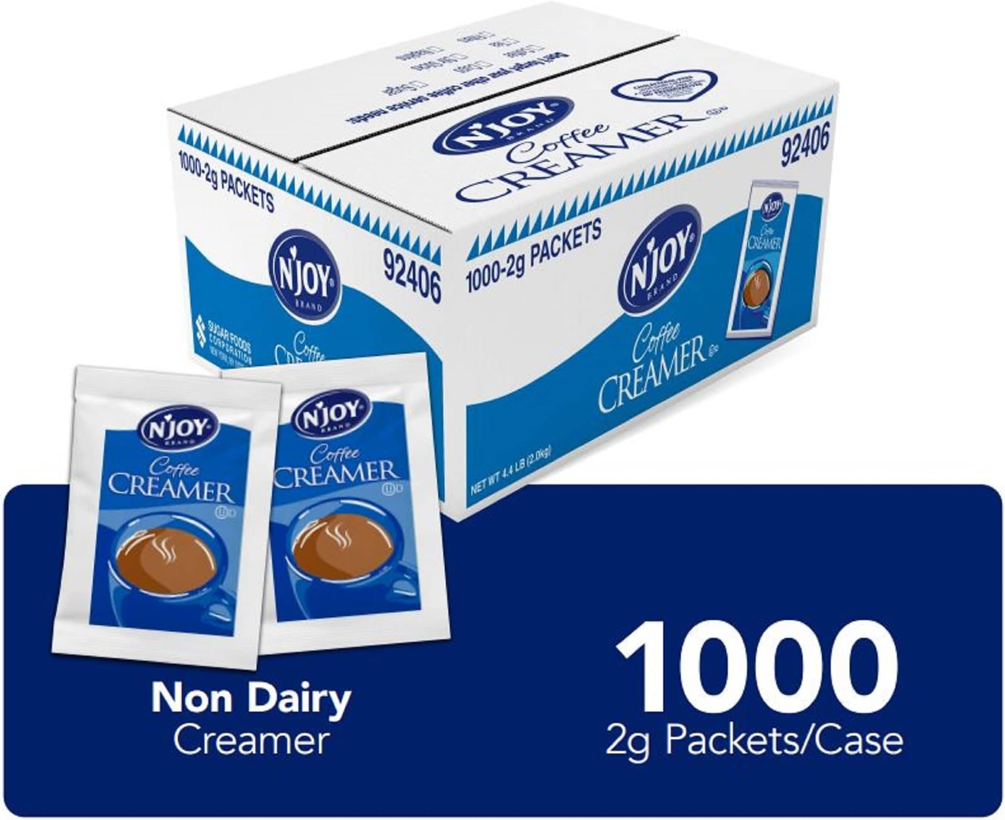 Amazon.com: N'Joy Non-Dairy Creamer | 2g Packets, 1000 Count | Single ...