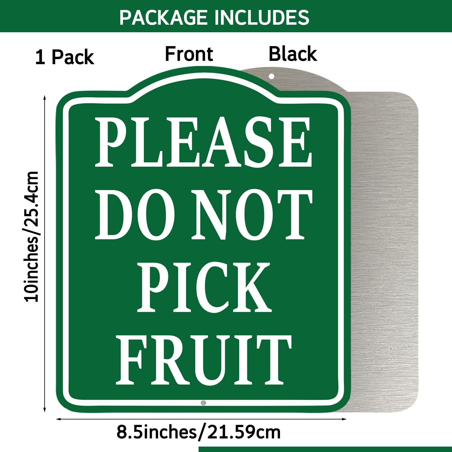 Snapklik.com : Please Do Not Pick Fruit Sign, Aluminum Composite Sign ...