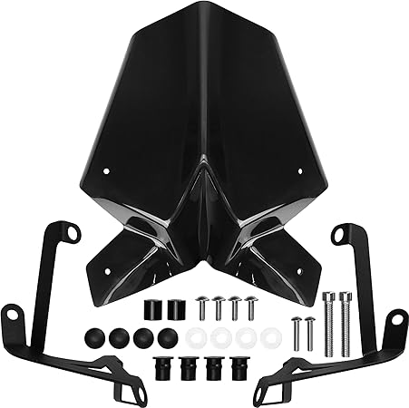 Amazon.com: Motorcycle Windshield WindScreen Visor Viser Deflector ...