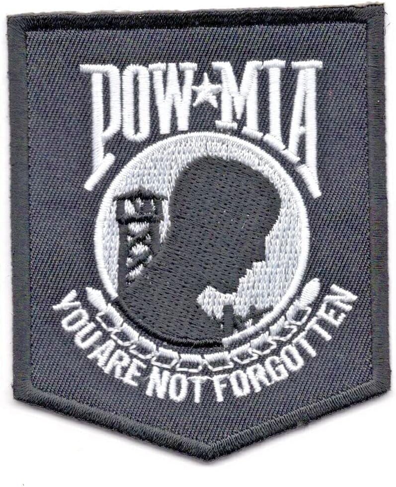 Amazon.com: POW-MIA YOU ARE NOT FORGOTTEN Iron On Patch Military ...