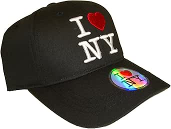 Black I Love NY Cap, Adult Adjustable Sizing at Amazon Men’s Clothing ...