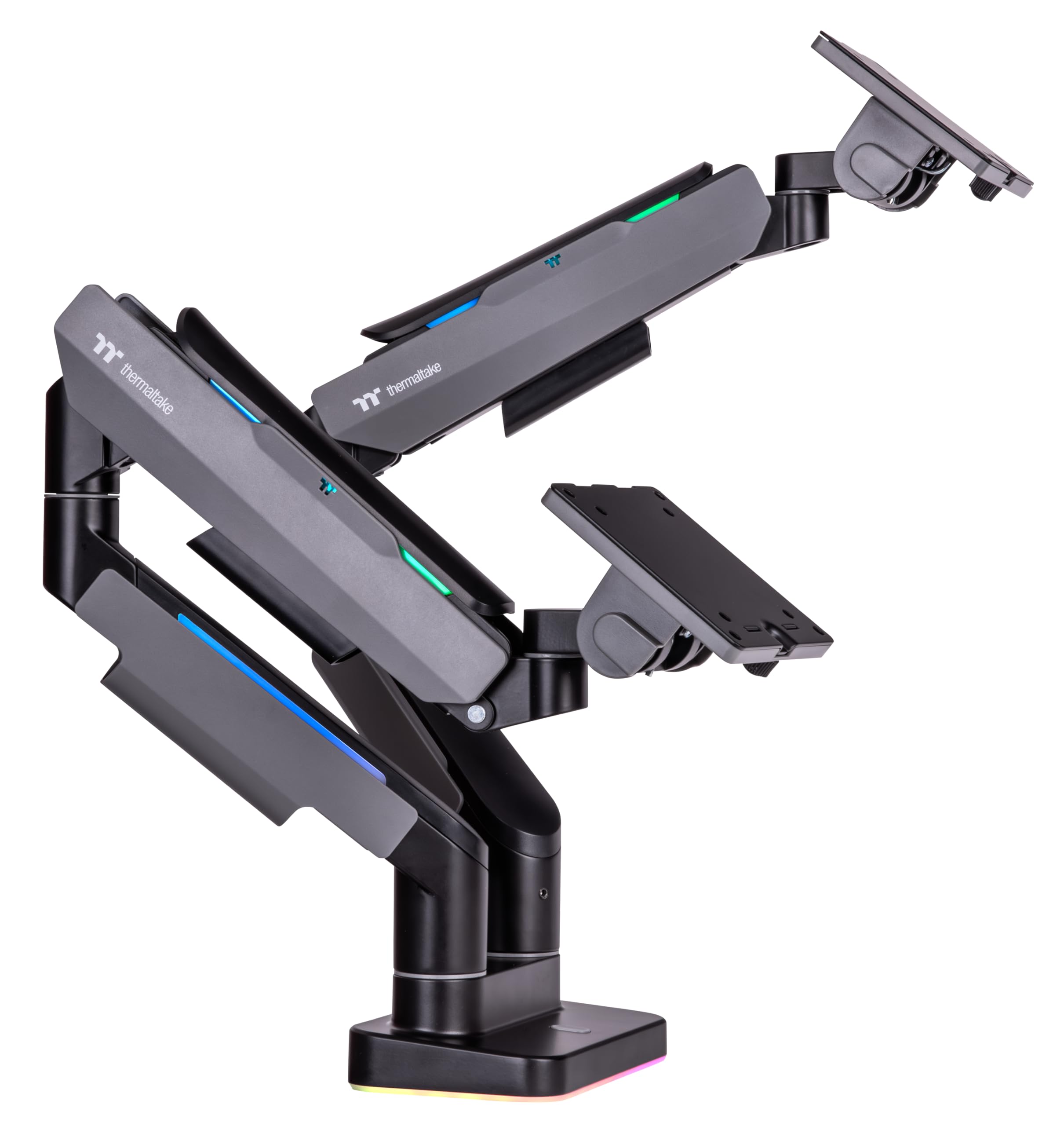 Amazon.com: Thermaltake Dual Heavy Duty RGB Monitor Arm for up to 2 x ...