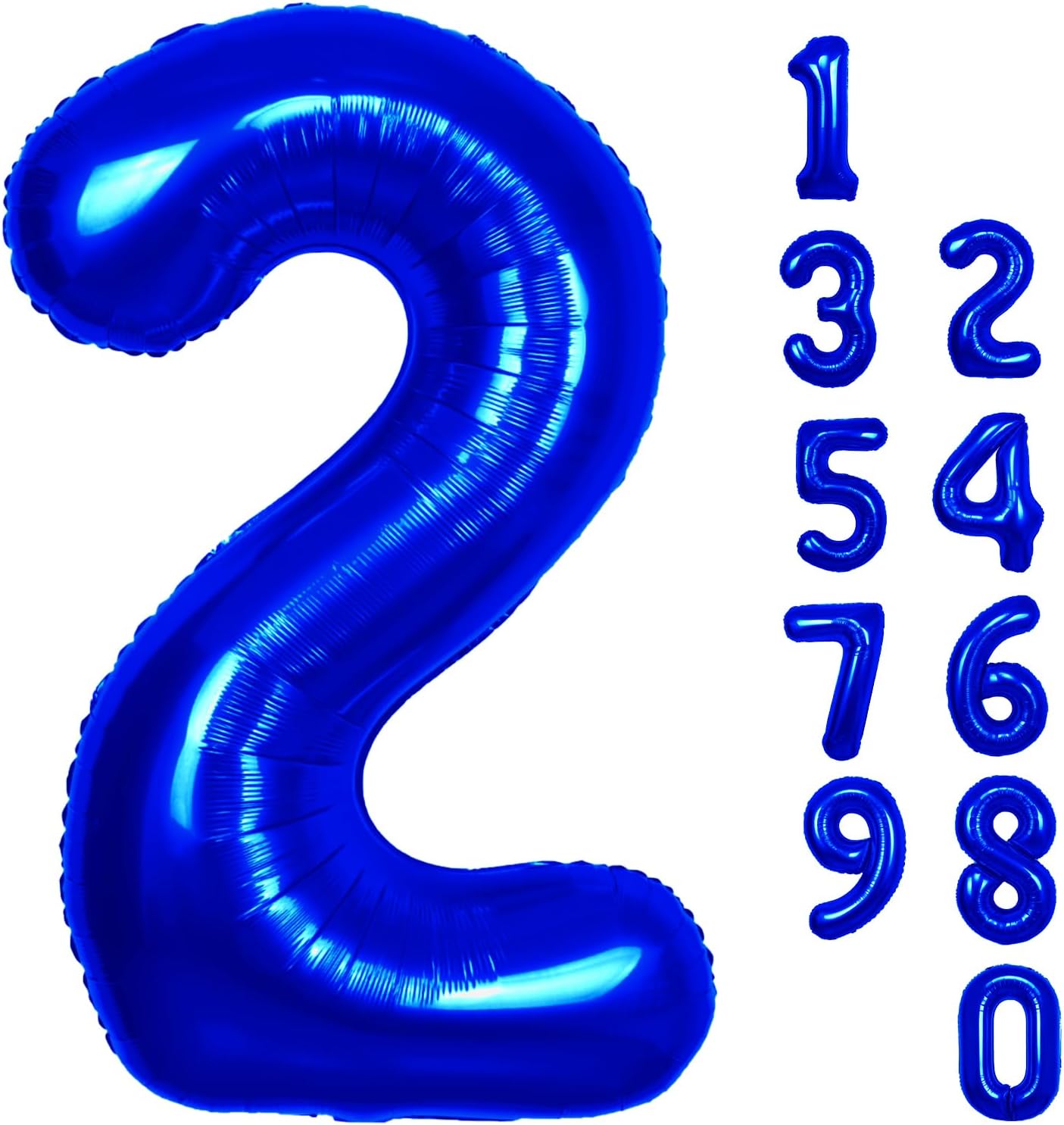 Amazon.com: 40 Inch Royal Blue Number 2 Balloon Giant Helium Foil ...