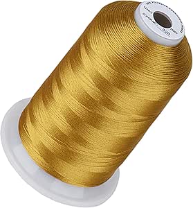Amazon.com: Simthread Embroidery Thread 5500 Yards Brass 328, 40wt 100% ...