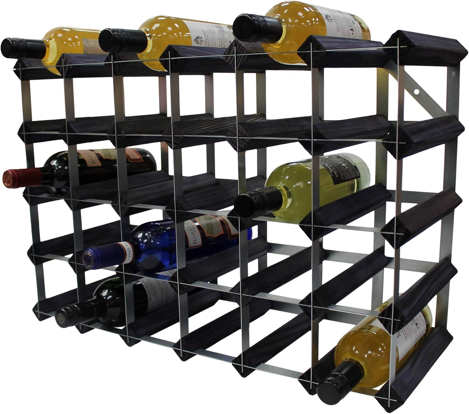 DS Wineware 30 Bottle Traditional Wine Rack-Fully Assembled-FSC ...