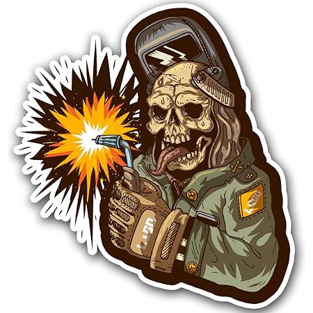 Amazon.com: 3 - Must Weld Zombie Welder Hard Hat/Helmet Stickers H232 ...