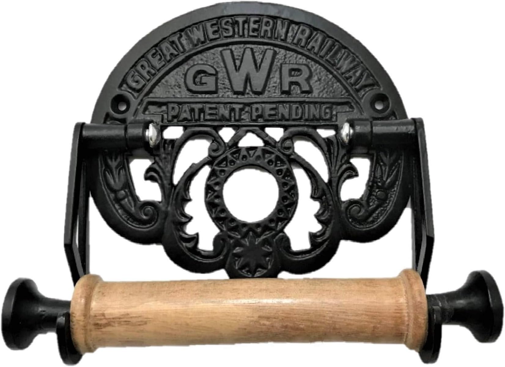 Victorian Style Toilet ROLL Holder Black Iron GWR Railway Novelty Retro ...