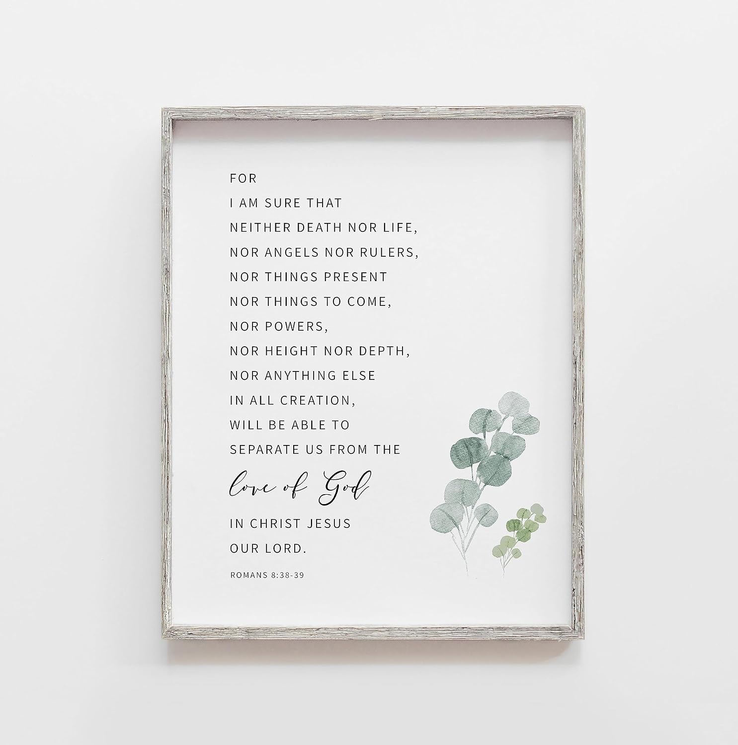 Amazon.com: Romans 8:38-39 Bible Verse Wall Decor, Poster Christian ...