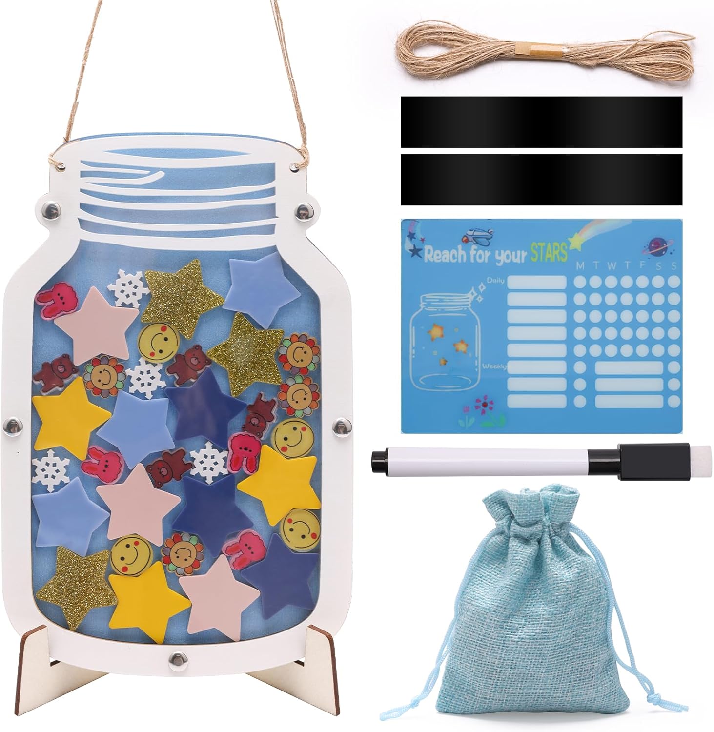 Amazon.com : Magnetic Reward Star Incentive Jar for Classroom Board ...