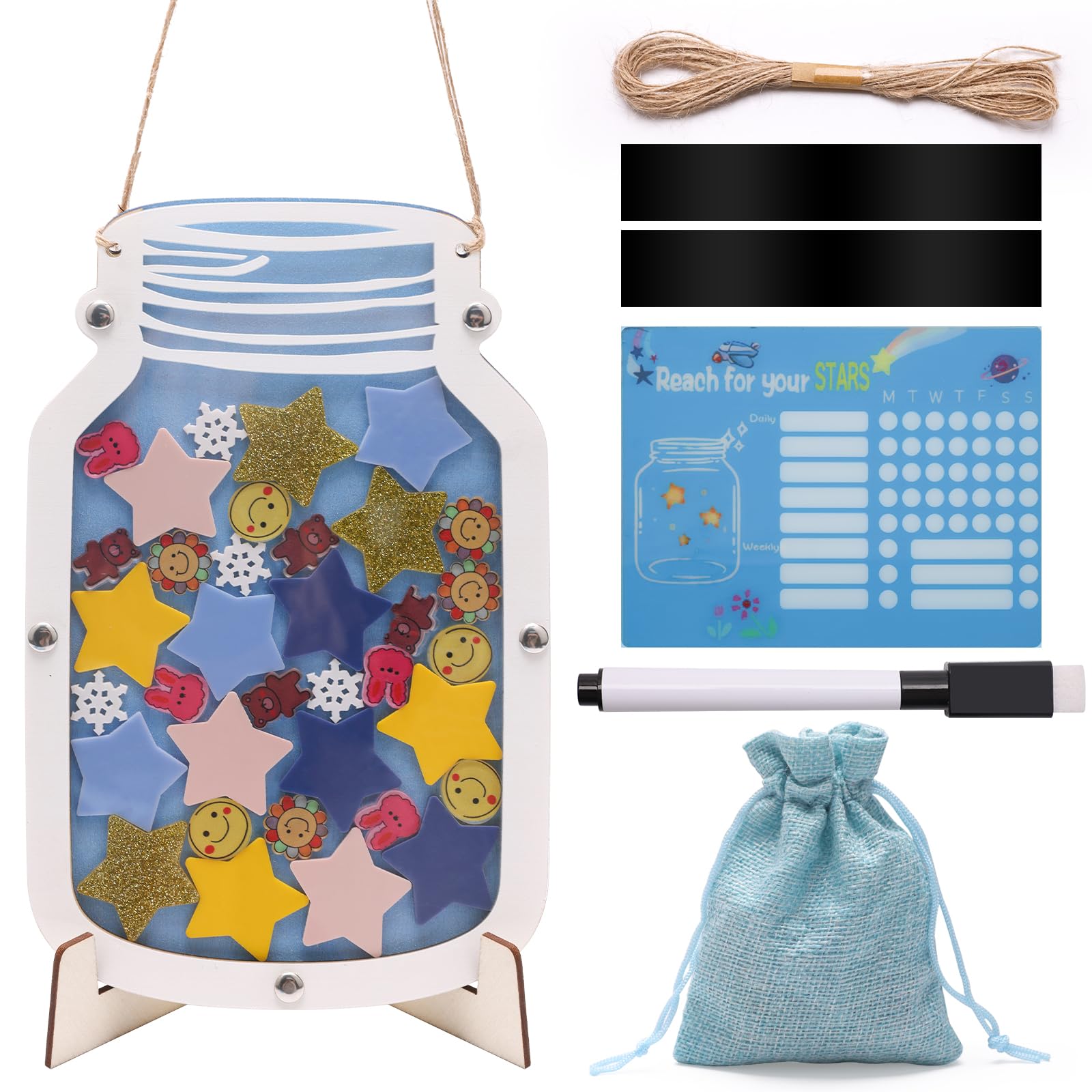 Snapklik.com : Magnetic Reward Star Incentive Jar For Classroom Board ...